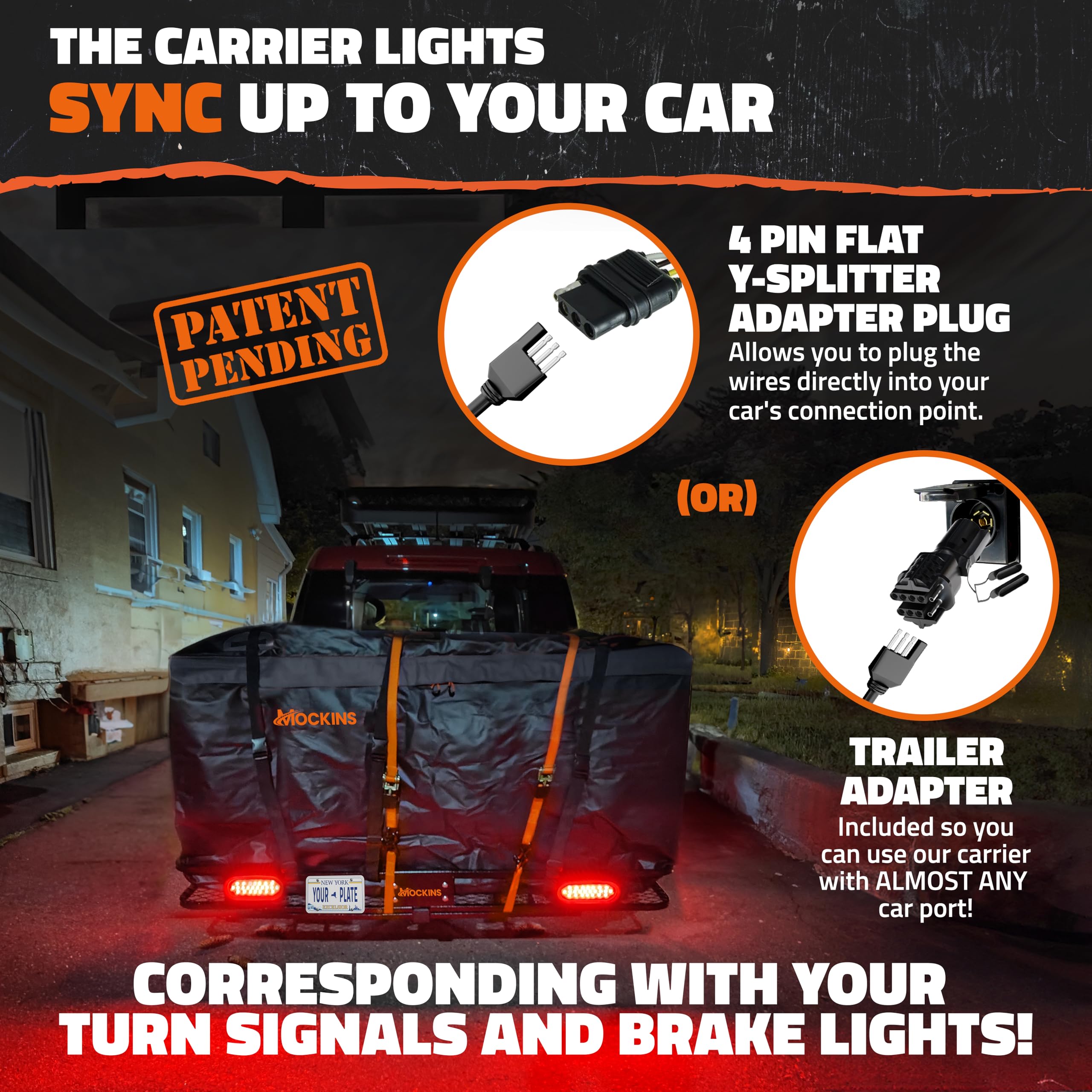 Snapklik.com : Mockins 60x20x6 Car Hitch Cargo Carrier Hitch Mount W ...