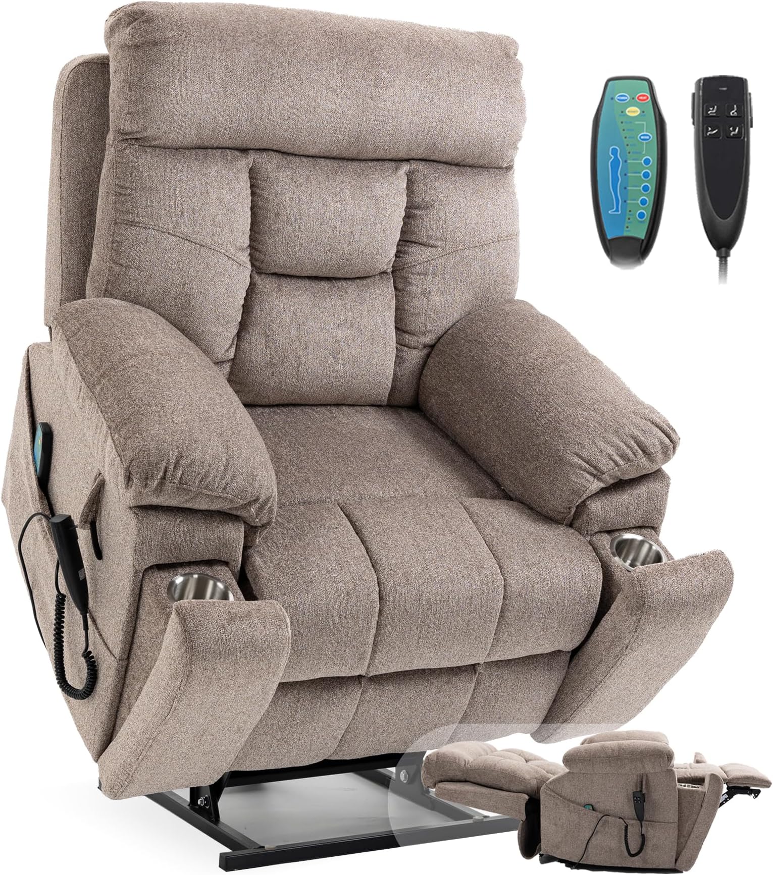 Amazon.com: TRIPLE TREE 180° Lay Flat Power Recliner Chair for Elderly ...