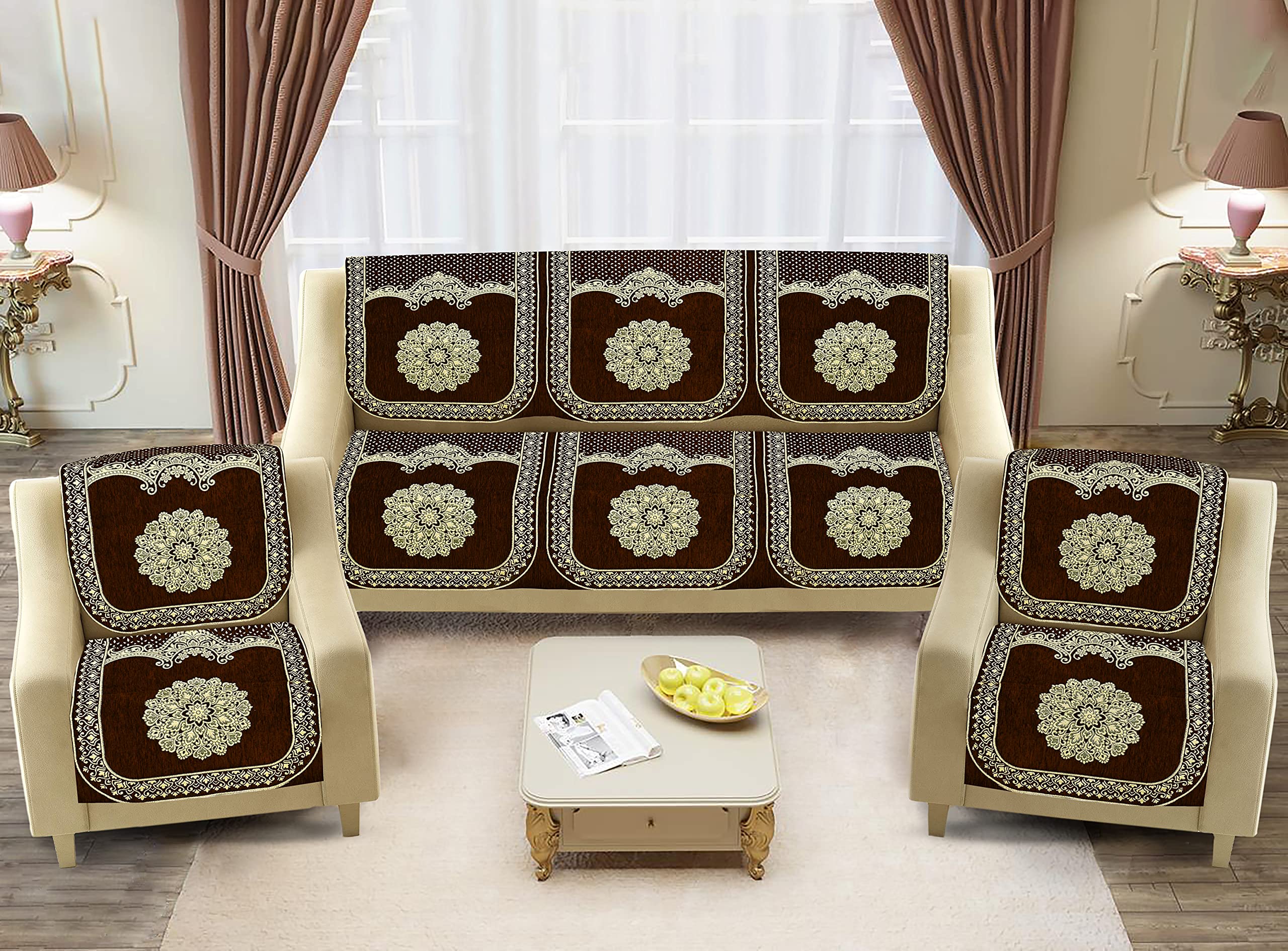 Dazzling DECOR Velvet Sofa Cover 3 Seater and 2 Seater - Premium Sofa ...