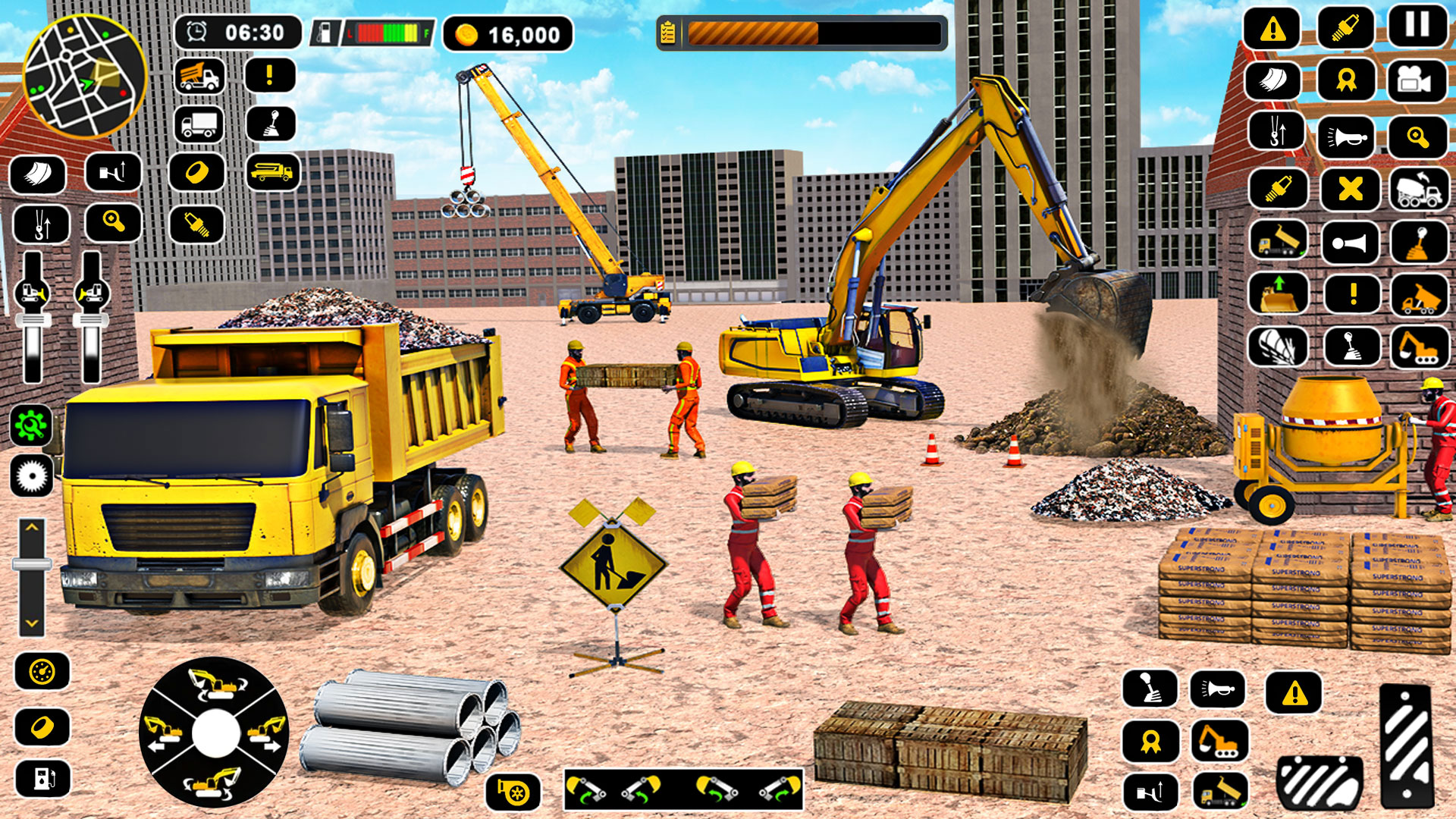 Real Digger Excavator Simulator Game: Snow Clean Game: Snow Road Game ...