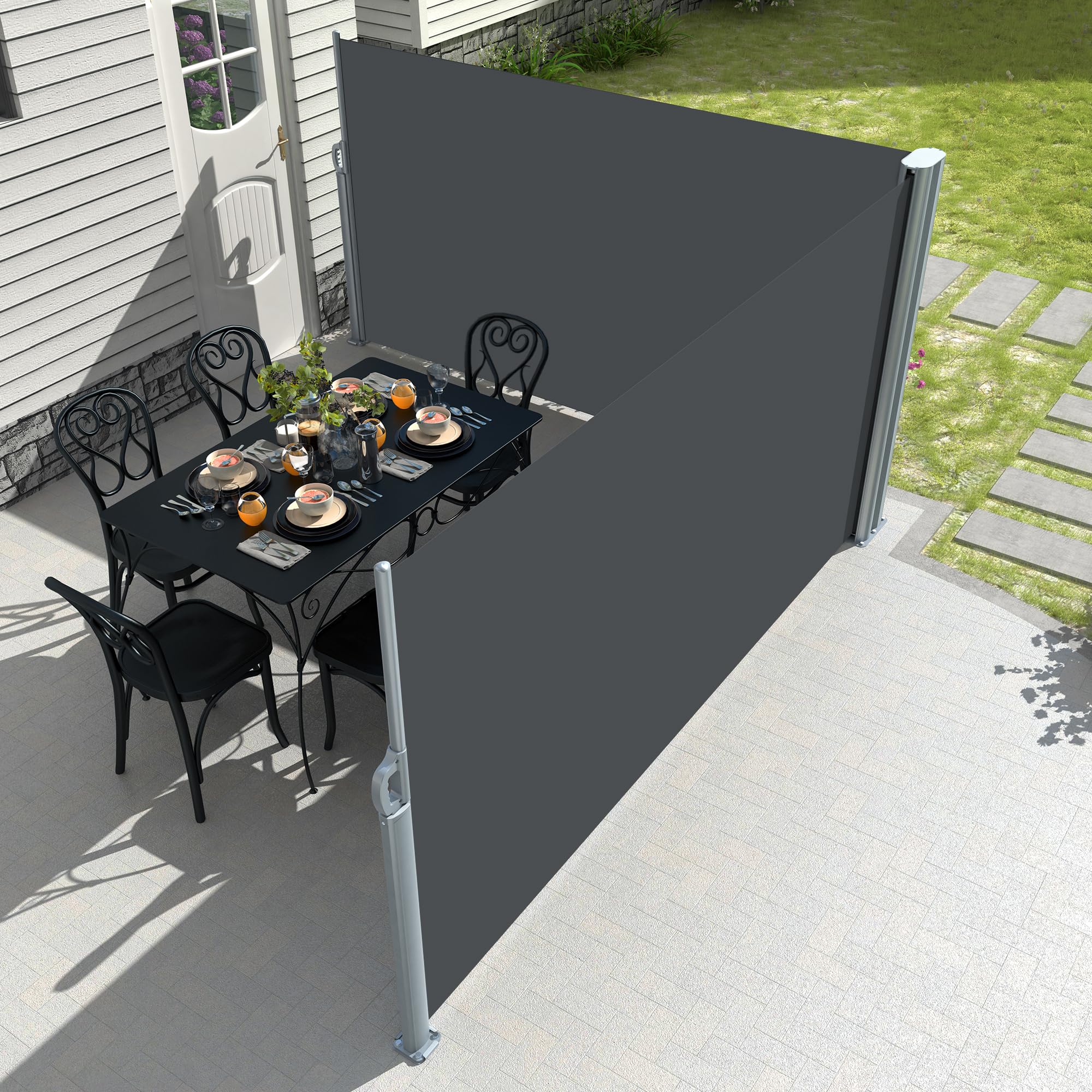 Amazon.com : PATISOL 276"x63" Retractable Double Side Awning Full ...