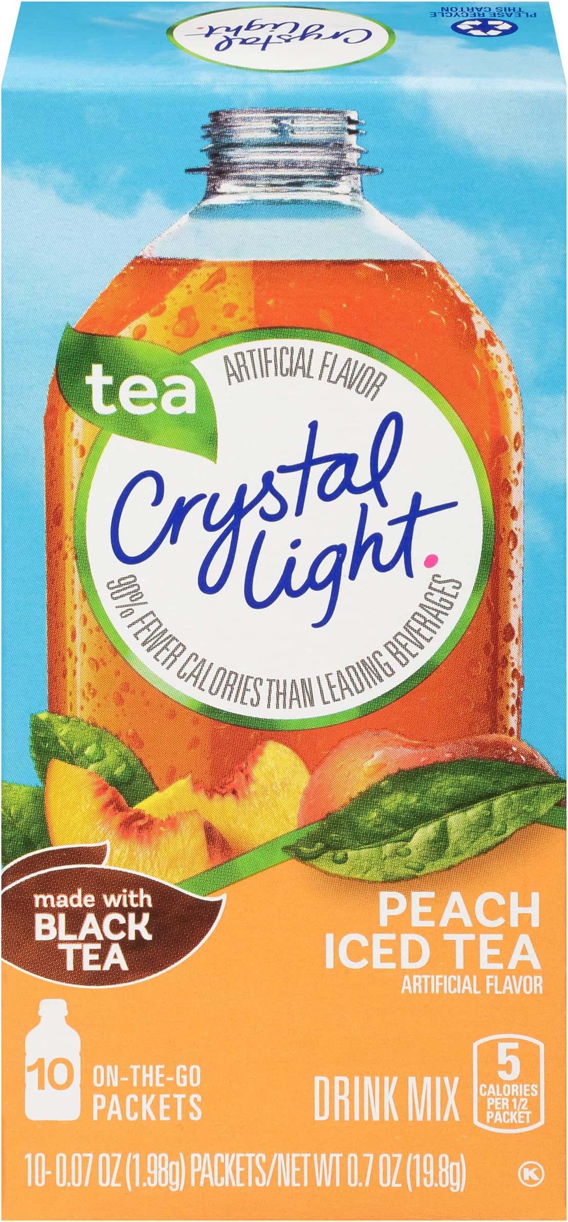 Amazon.com : Crystal Light On The Go Peach Drink Mix - 12 Pack ...