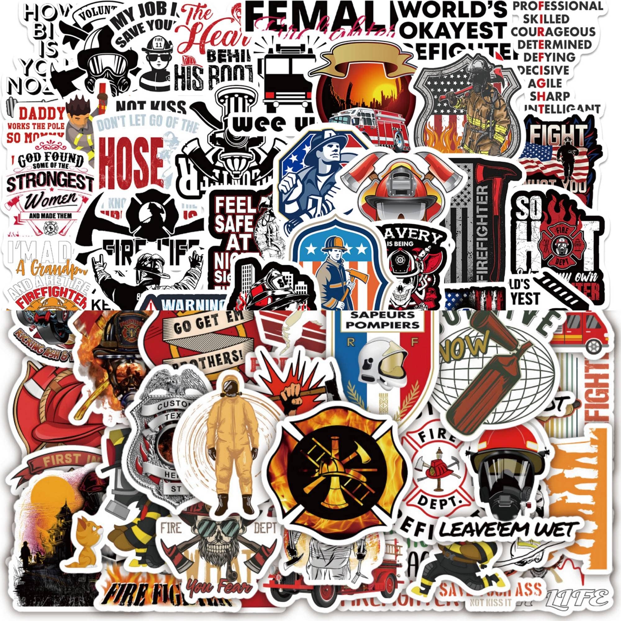 Amazon.com - 5 Pack of Thin Red Line Firefighter Fire Department Fire ...