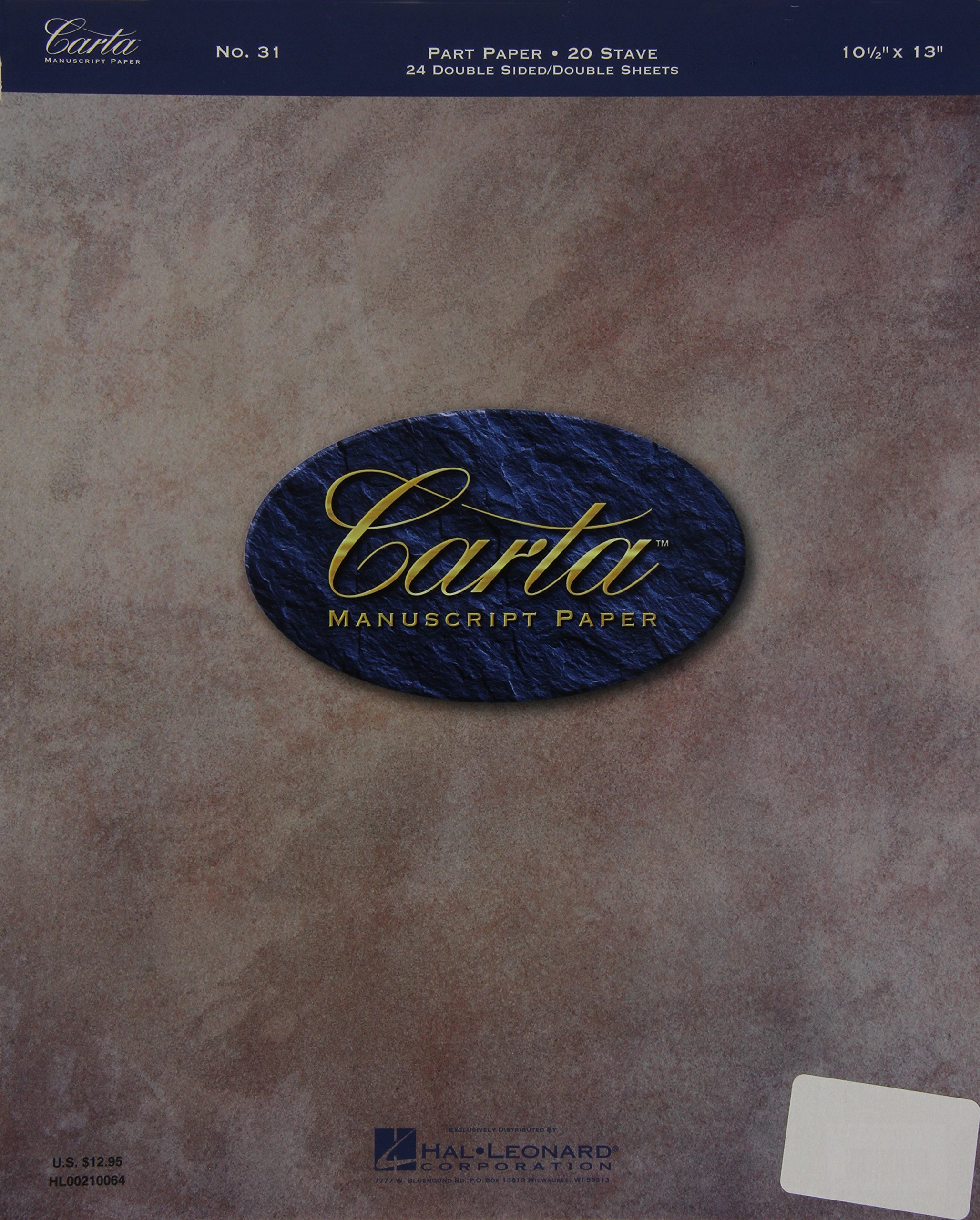 Carta Manuscript Paper No. 31 - Mid-Range: Hal Leonard Corp ...