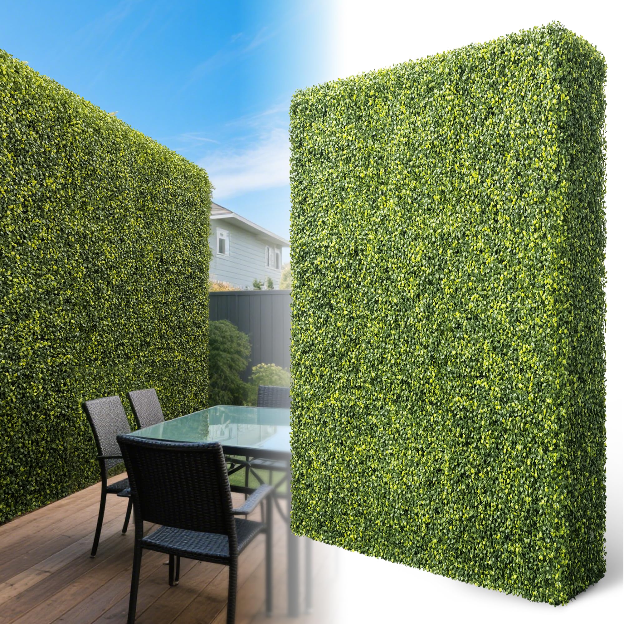 Snapklik.com : 36" W X 54" H X 6" D Artificial Hedge Wall Panels, Green ...