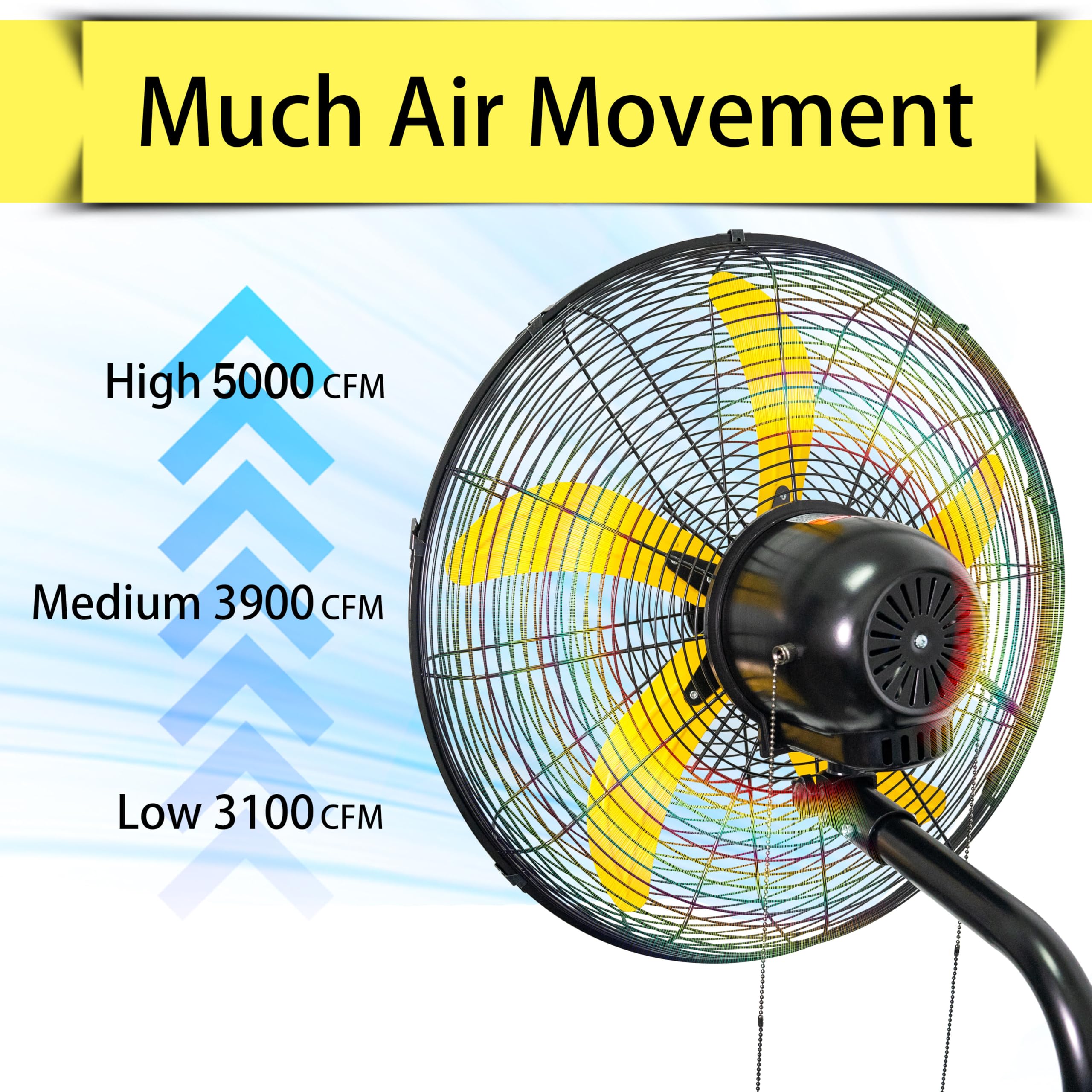 Snapklik.com : HiCFM 20" Oscillating Wall Mount Fan, 5000 CFM High ...