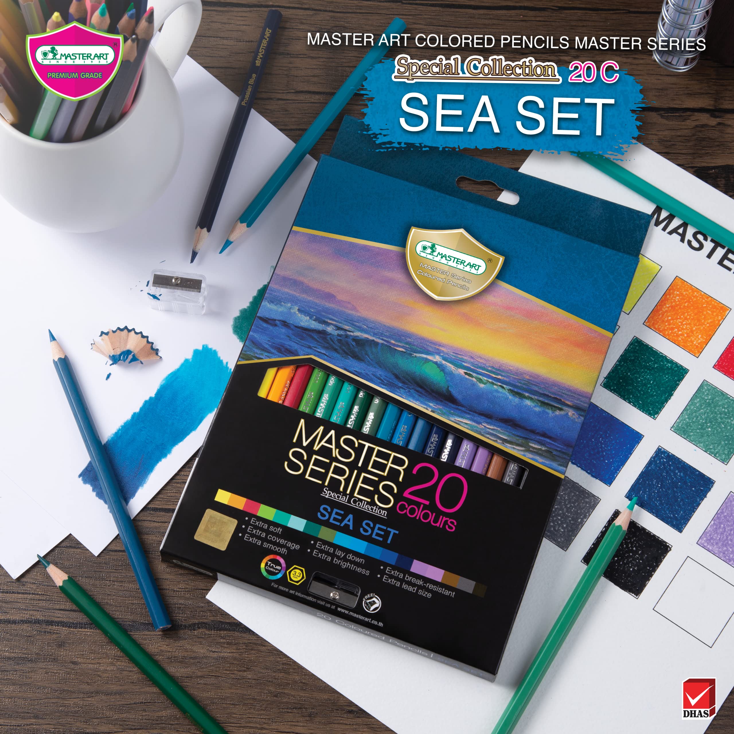 Snapklik.com : MASTERART Colored Pencils Master Series 20 Colors In ...