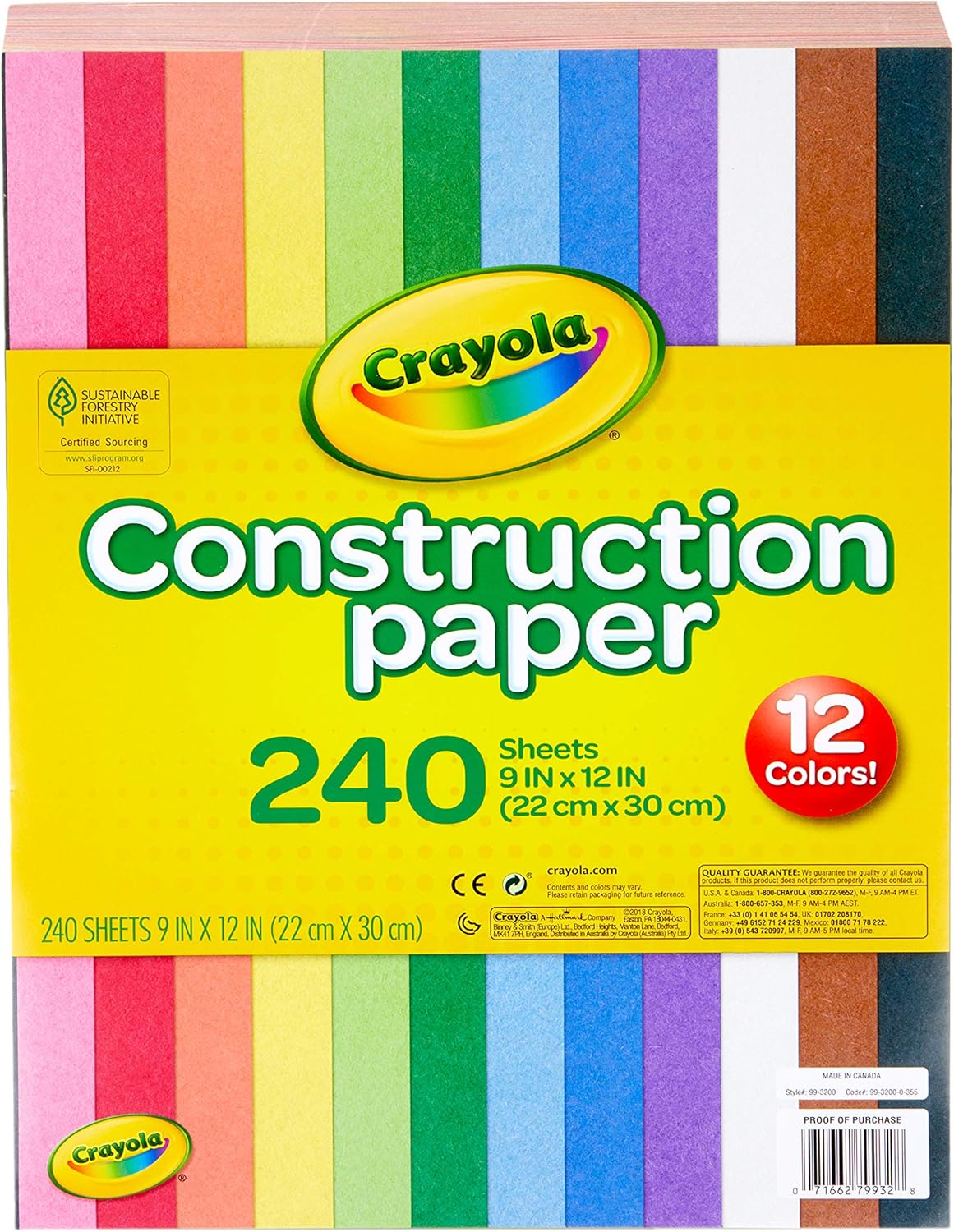 Amazon.com: Crayola Construction Paper, 240 Count : Toys & Games