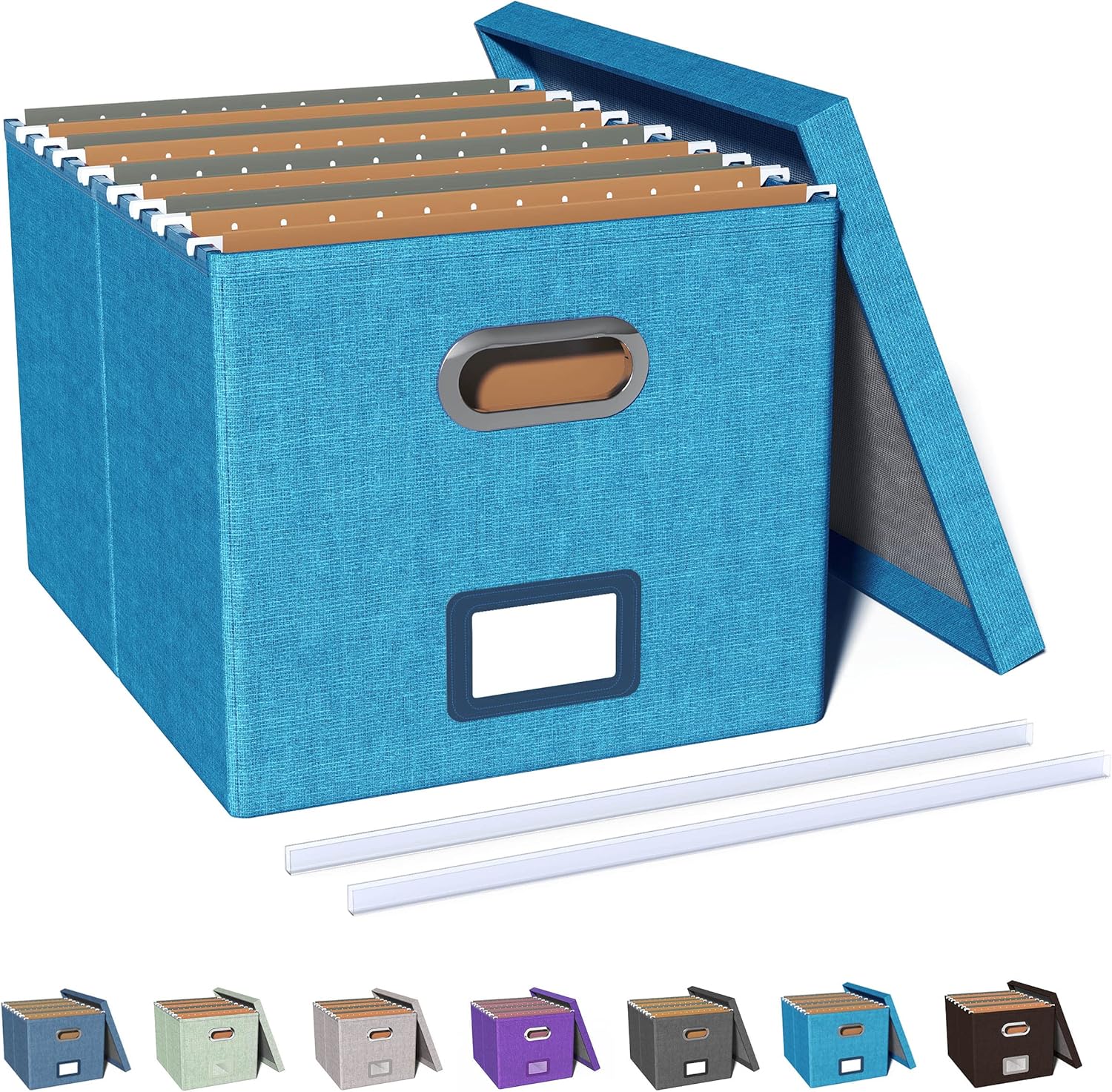 Amazon.com : Oterri File Organizer With Lid, Portable Hanging File Box ...