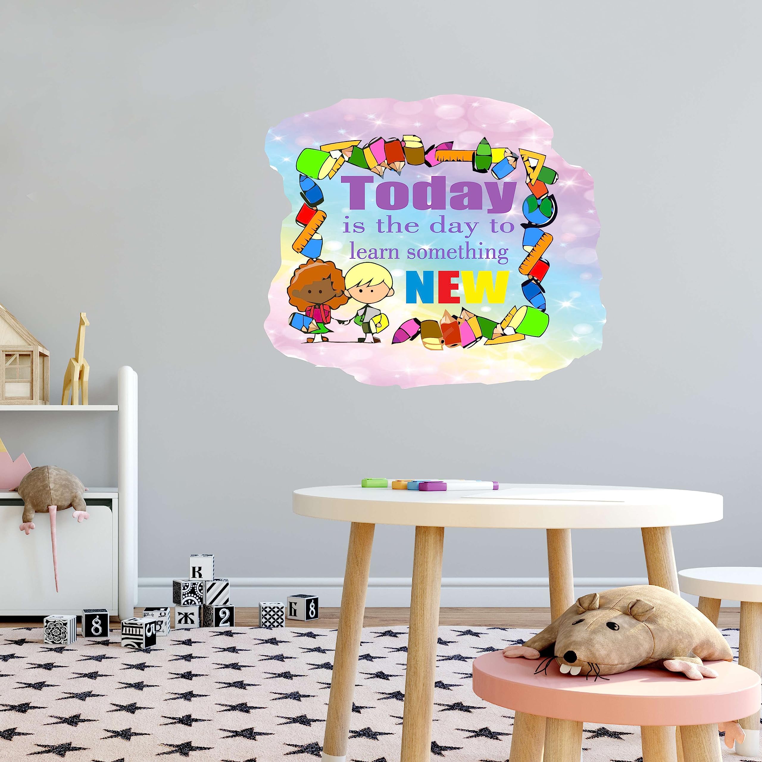 Classroom Themed Wall Decal Decoration Positive Affirmations Easy Decor ...