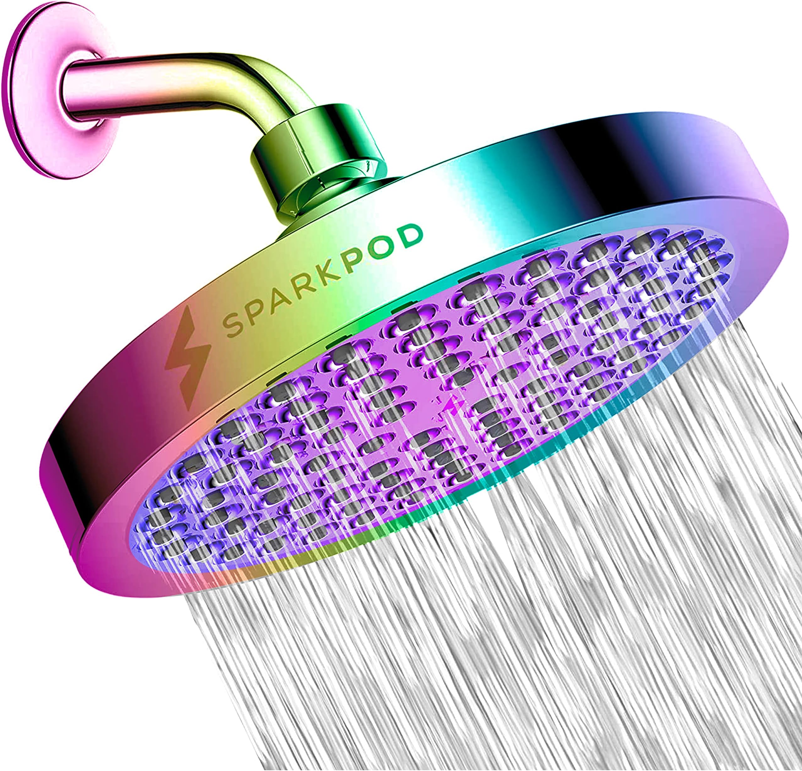Oubit Shower Spray Head - 7 Color LED Light Shower Head Romantic Light ...