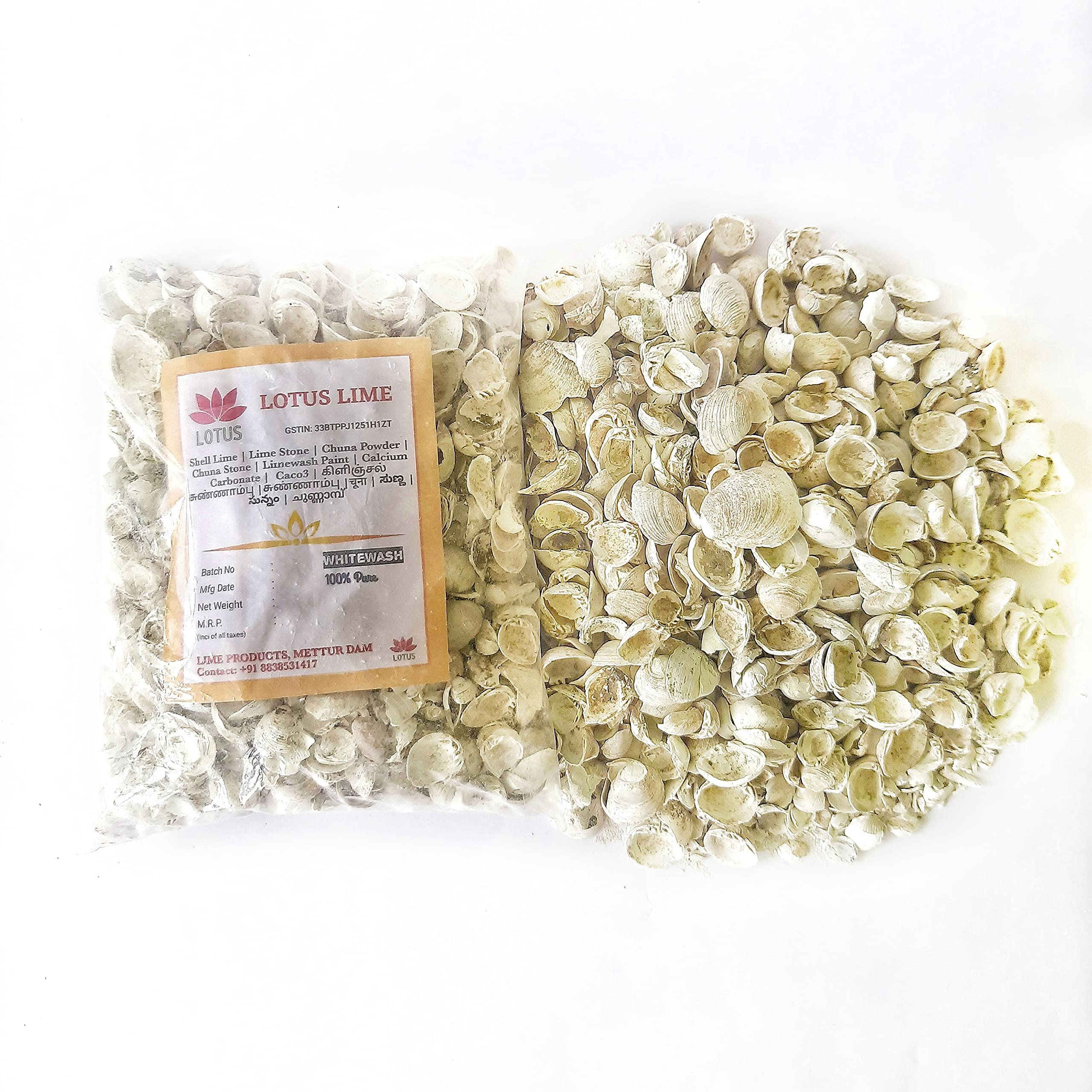 Lotus Lime Kilinjal Sunnambu - Shell Lime - 900 gm - Baked Shell Lime ...