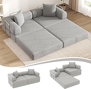 DURASPACE 78.4'' Convertible Folding Sofa Bed, Floor Sleeper Sofa Couch ...