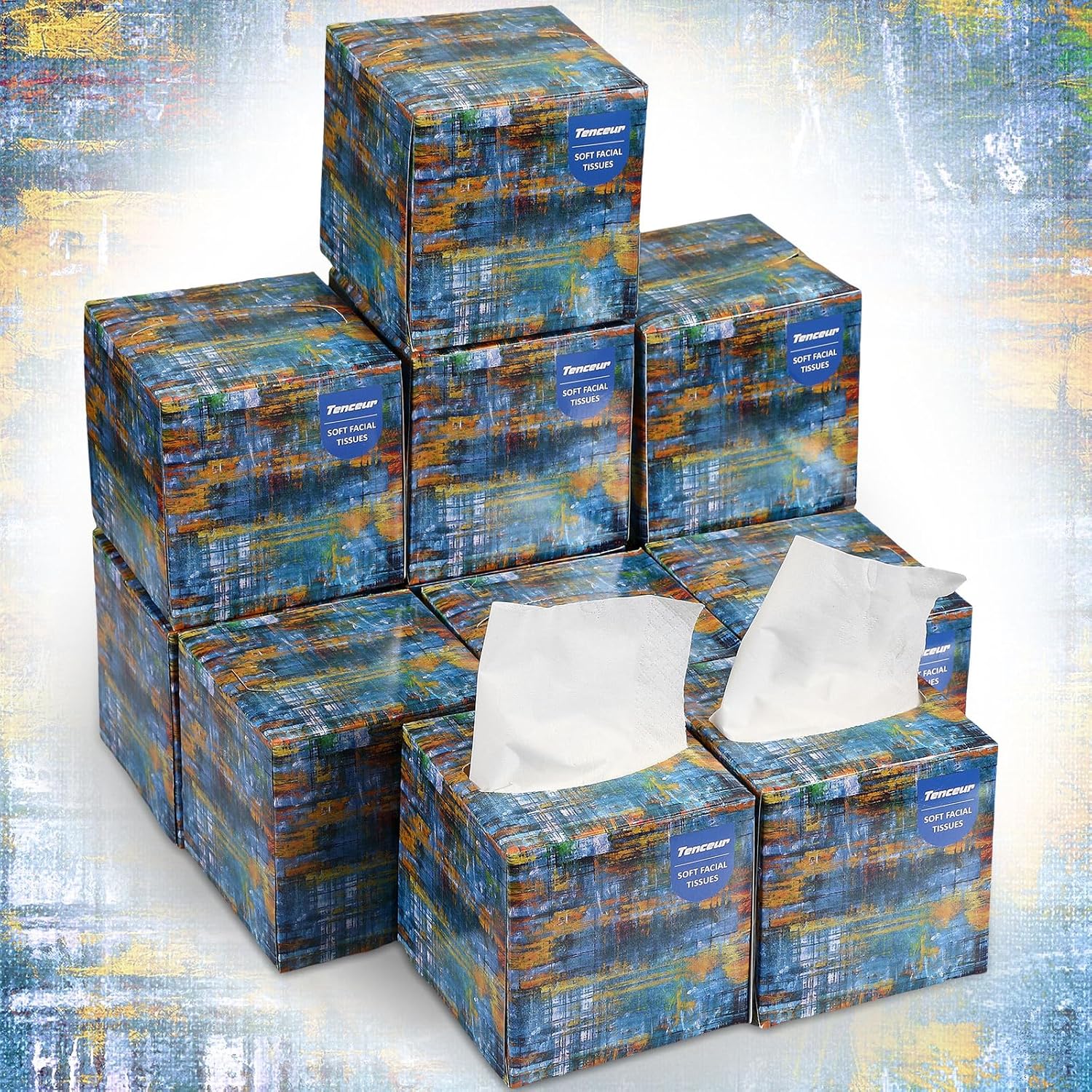 Amazon.com: Tenceur 12 Pcs Tissues Cube Boxes Square Facial Tissues ...