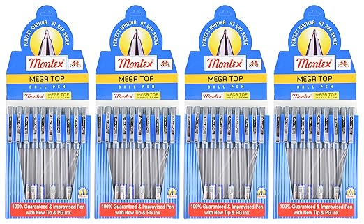 Montex Blue Mega Top Ball Pen, Pack of 40 : Amazon.in: Office Products
