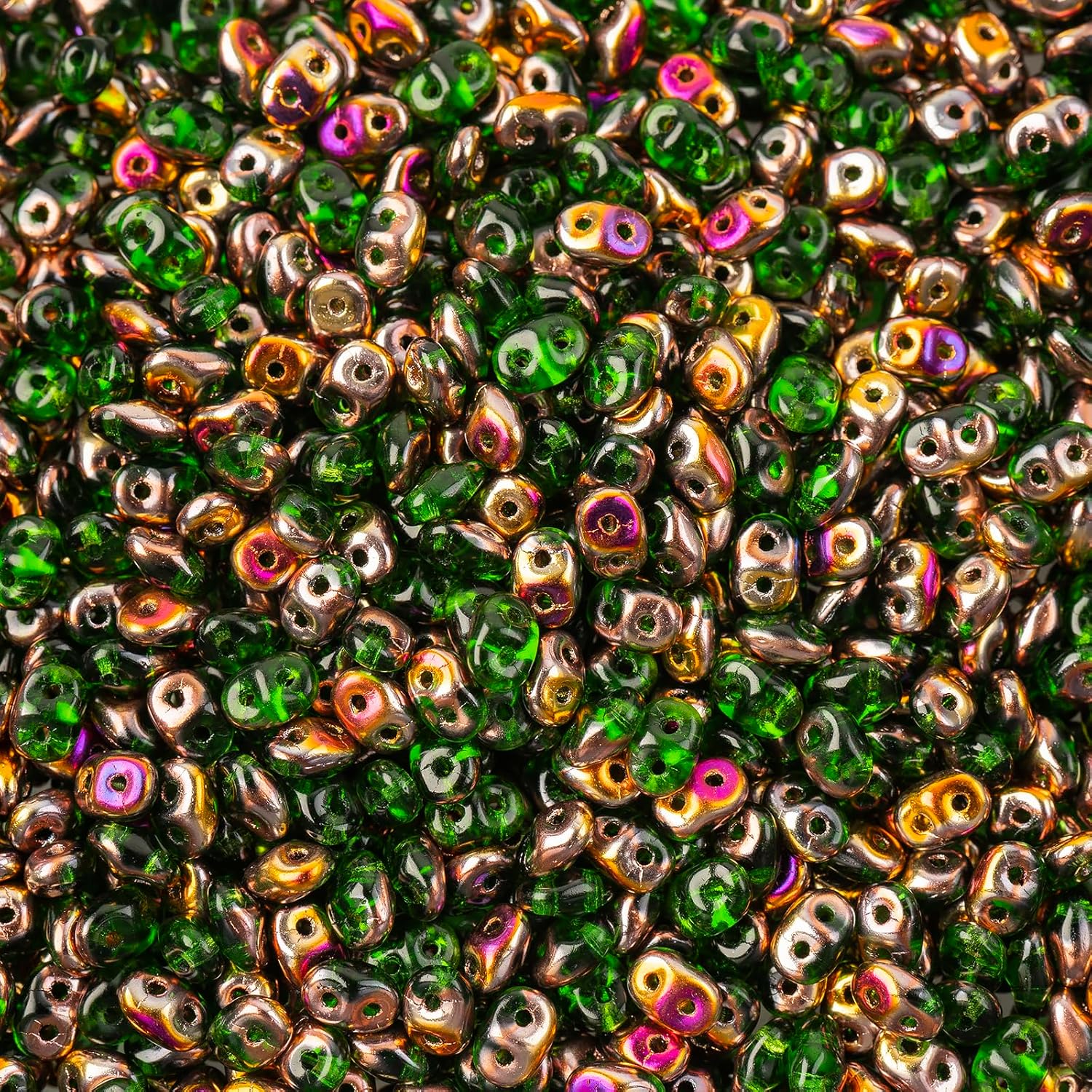 Amazon.com: Matubo Czech Superduo 2-Hole Chrysolite Sliperit, 100g ...
