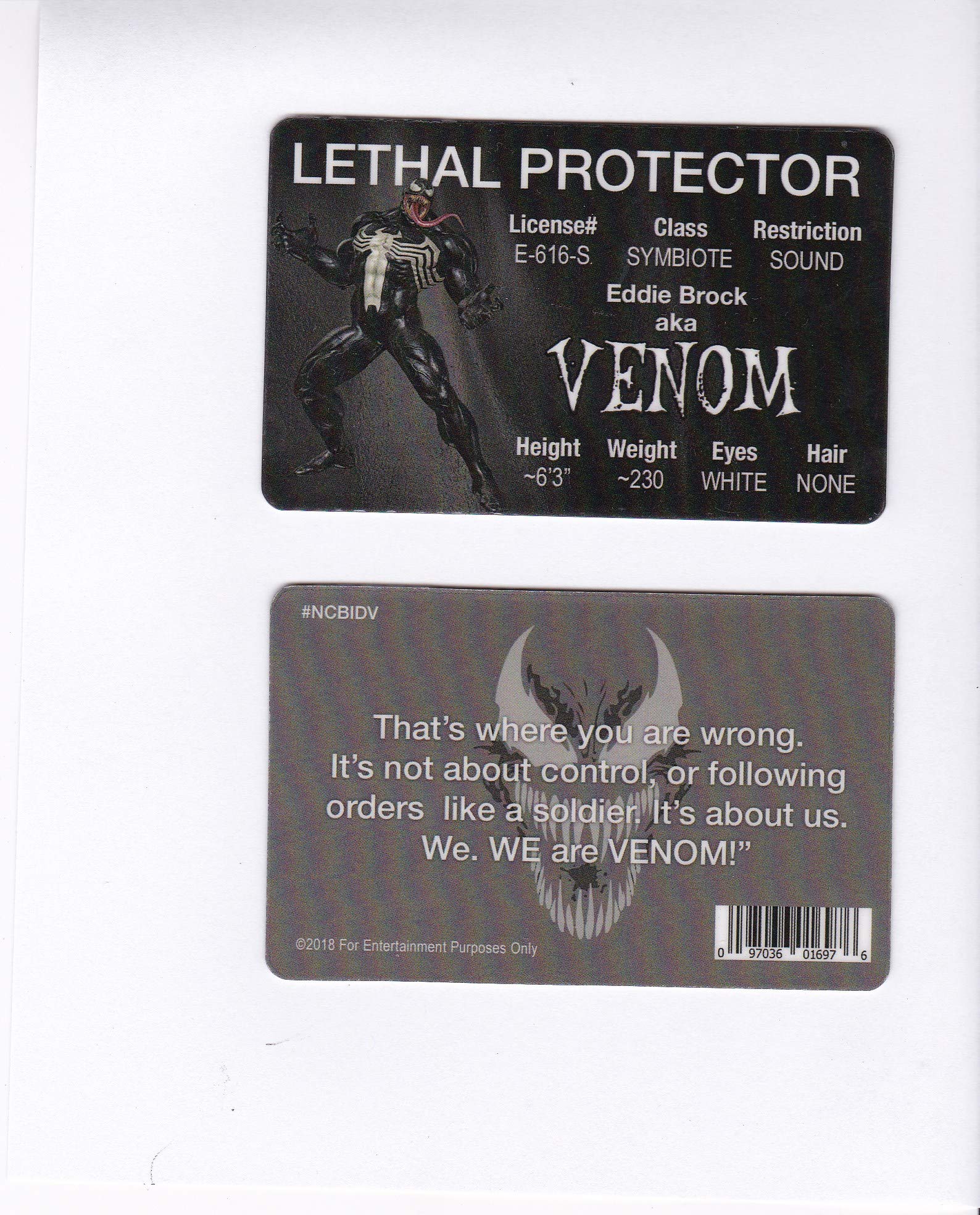 Buy Parody ID | Venom ID | Fake ID Novelty Card | Collectible Trading ...