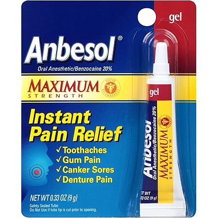 Amazon.com: Anbesol Maximum Strength Oral Pain Relief Gel, Instant Pain ...