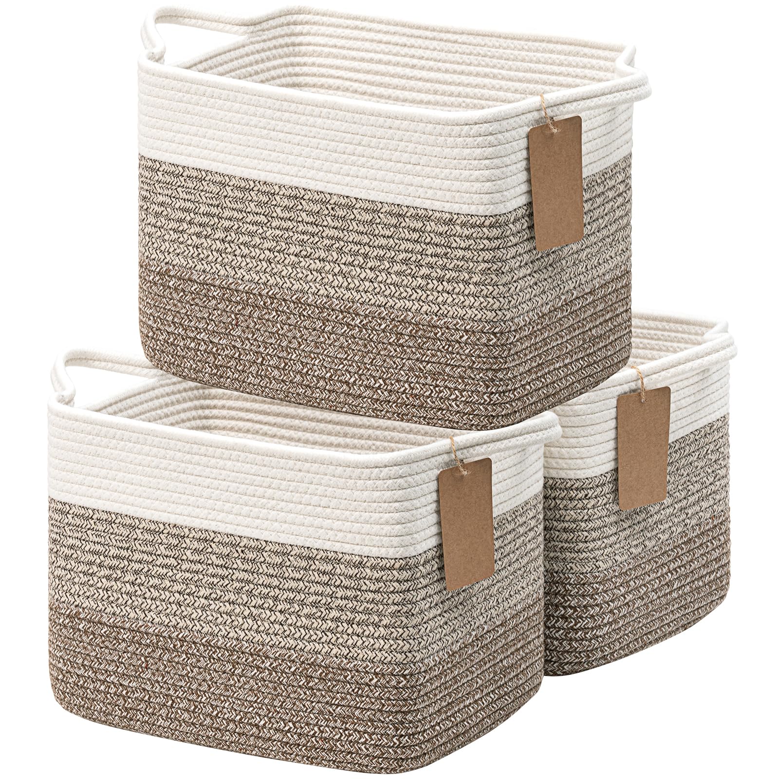 Goodpick Baskets for Organizing, 13 x 10 x 9 Inches, Woven Storage ...