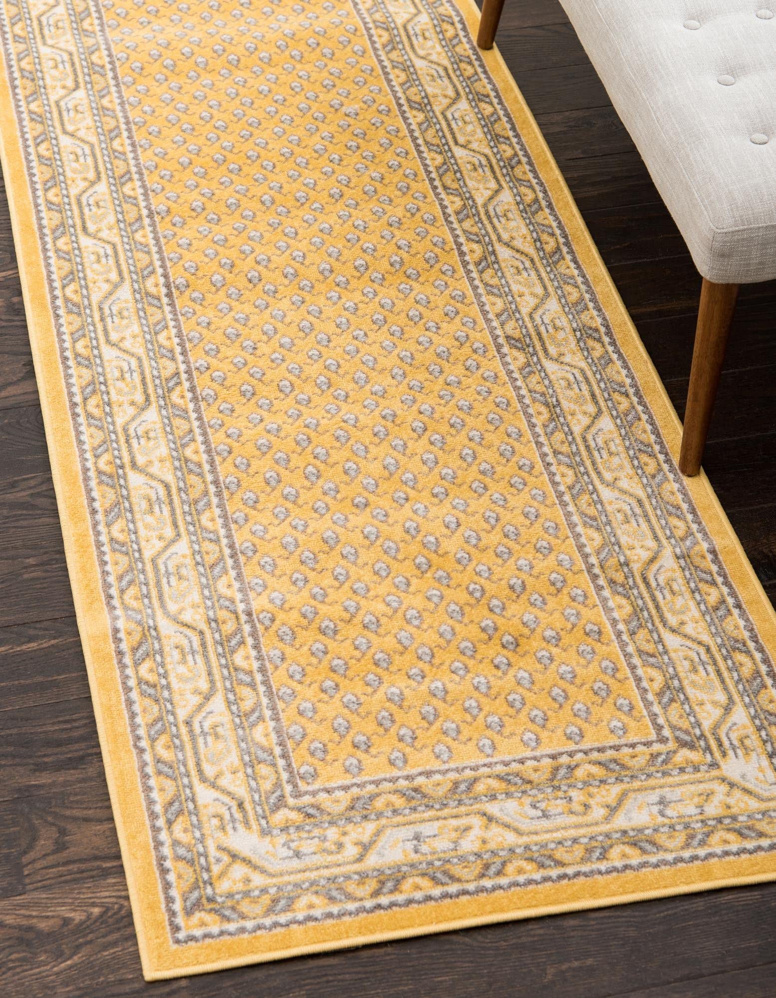Amazon.com: Rugs.com Soho Collection Rug – 10 Ft Runner Yellow Low Rug ...