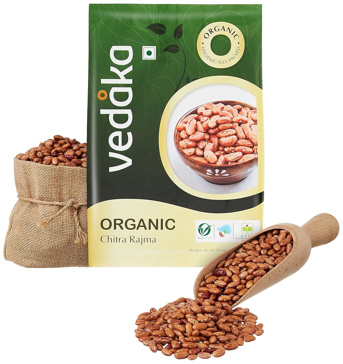 Amazon Brand - Vedaka Organic Rajma | Unadulterated and Unpolished | 1 ...