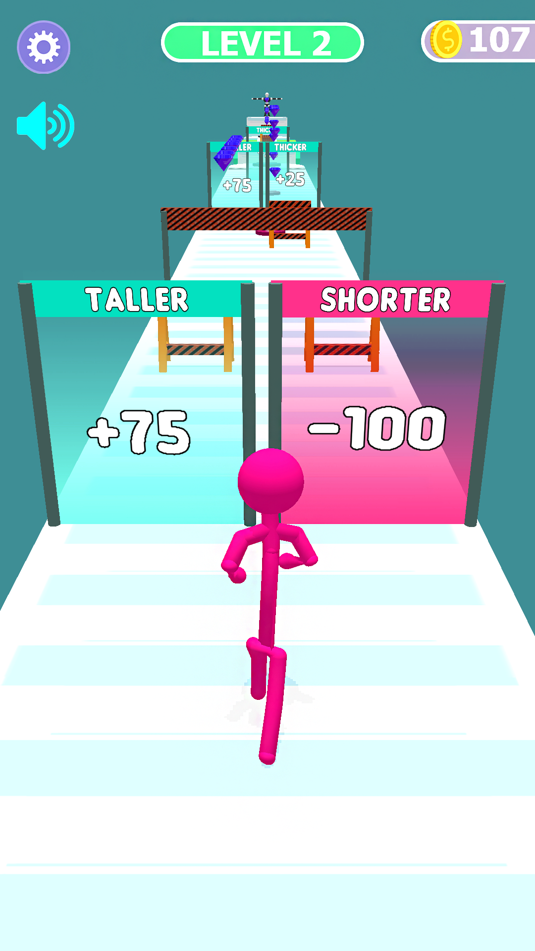 Tall and Thick Man Runner Race Master 3D: Crazy Stickman Run Grow Thicker Fun Running Game ...