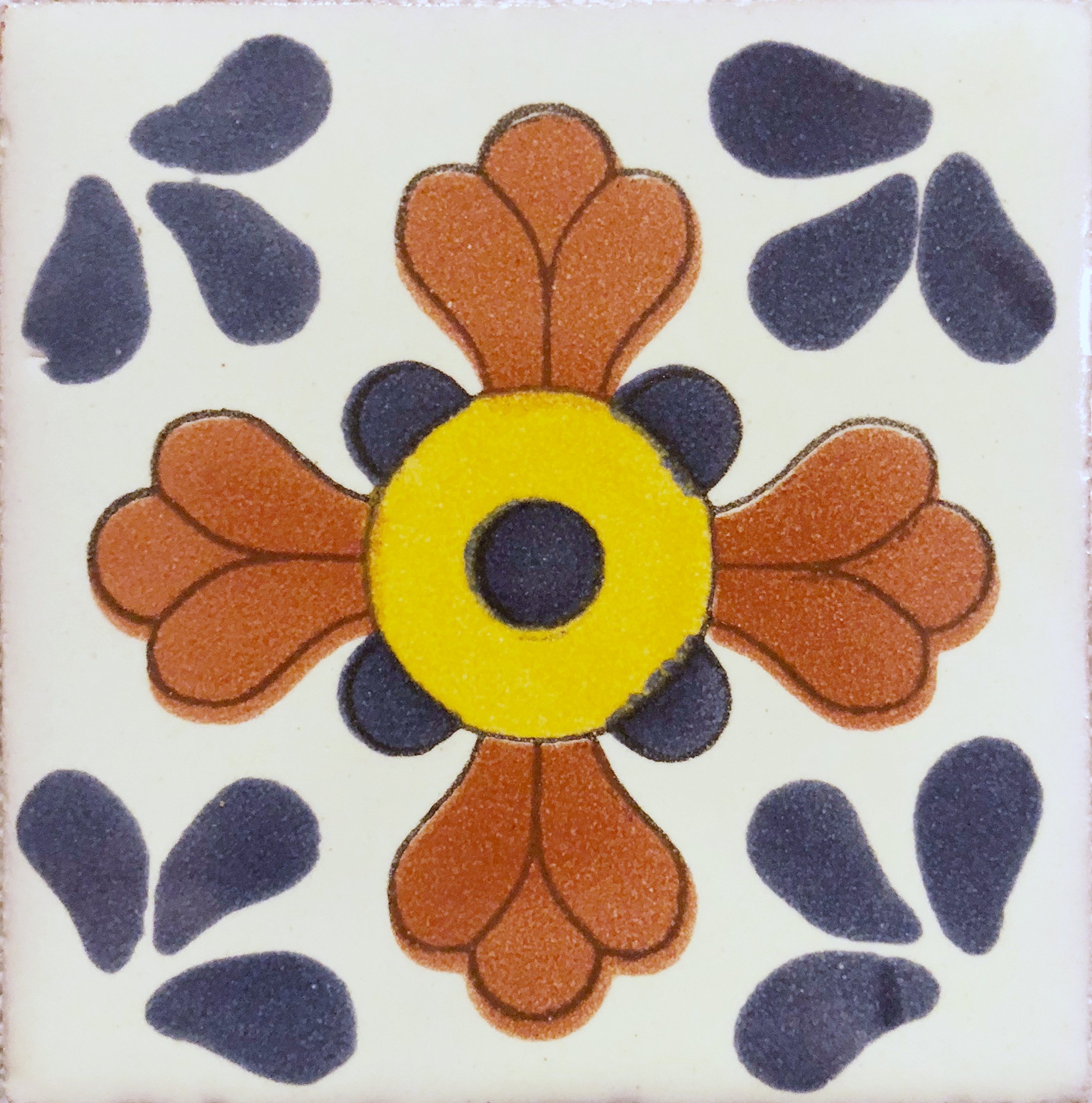Mexican Wall Tiles 9-Piece Talavera Mexican Ceramic Tiles 4x4 - EX403 ...