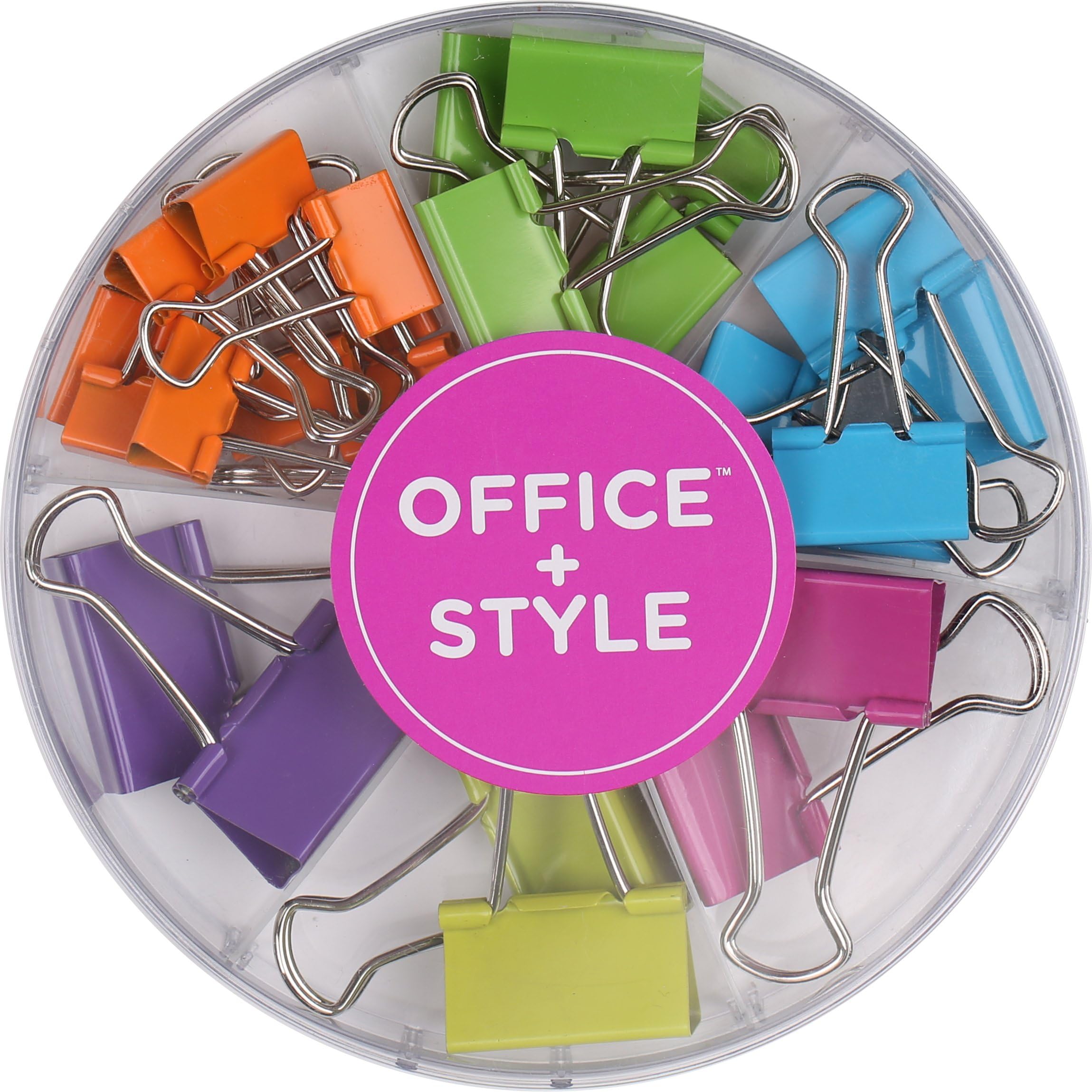 Amazon.com : Office Style Colored Binder Clips, Assorted Size, 26 ...