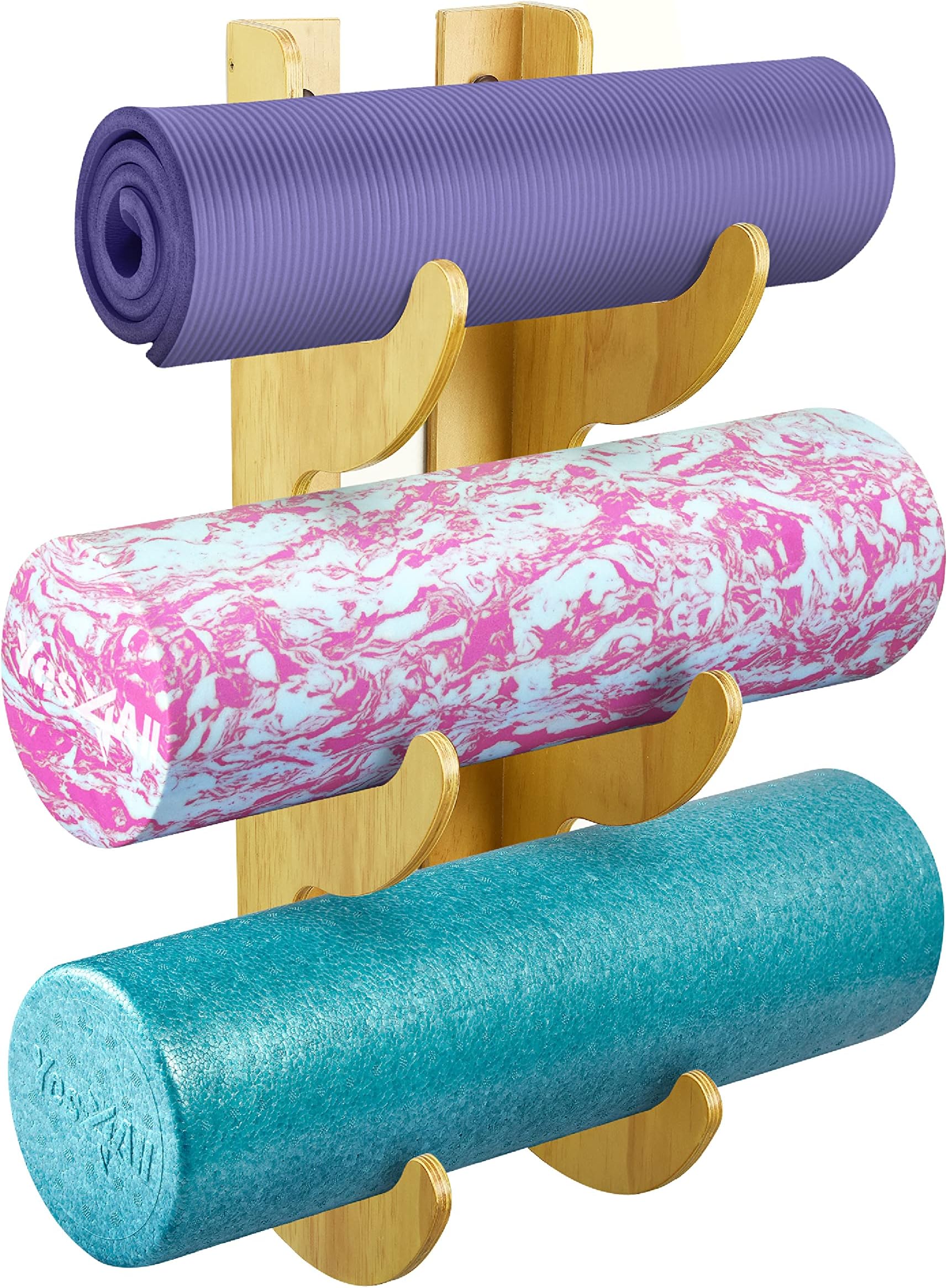 Amazon.com: Foam Roller Yoga Mat Rack - Ultra Fitness Gear Yoga Mat ...