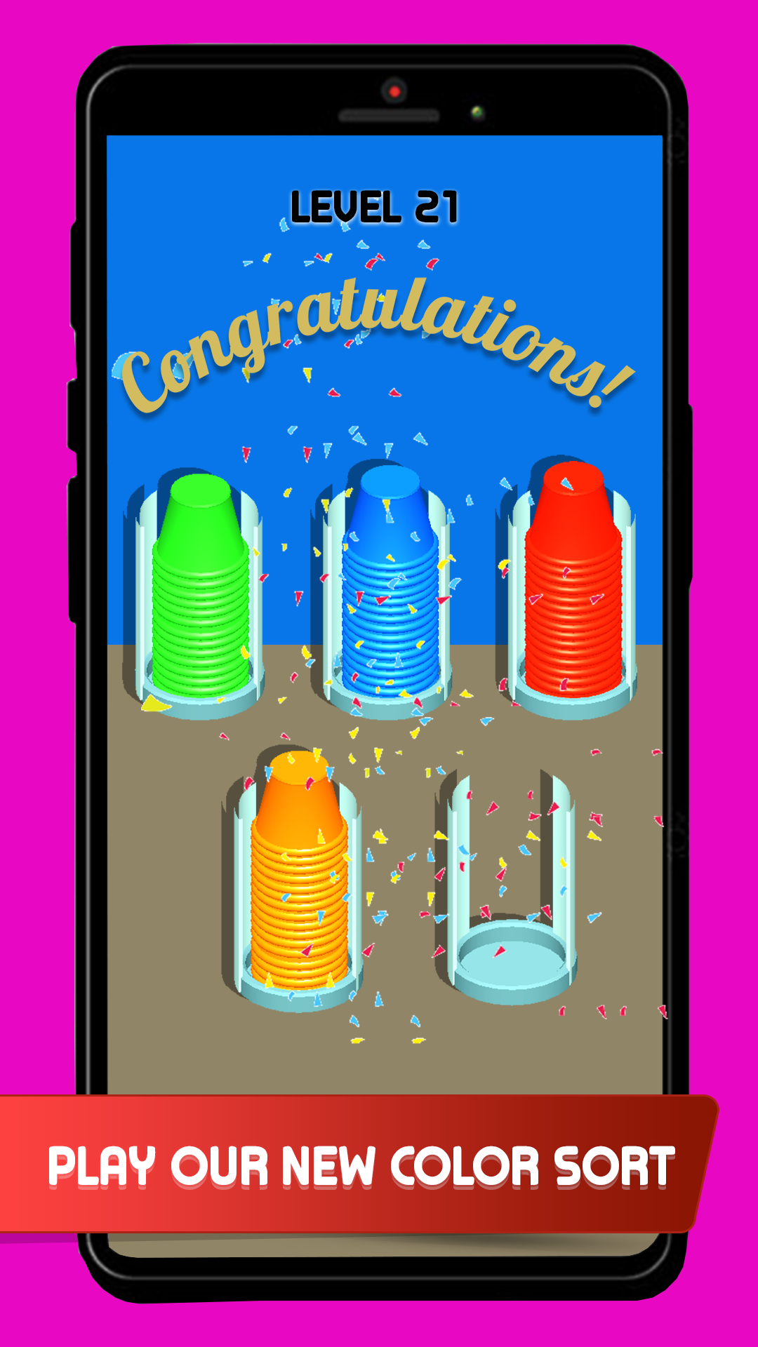 Cup Color Sort Master Match Puzzle 3D: Match Colored Cups Stack Sorting Puzzle Game - App on ...