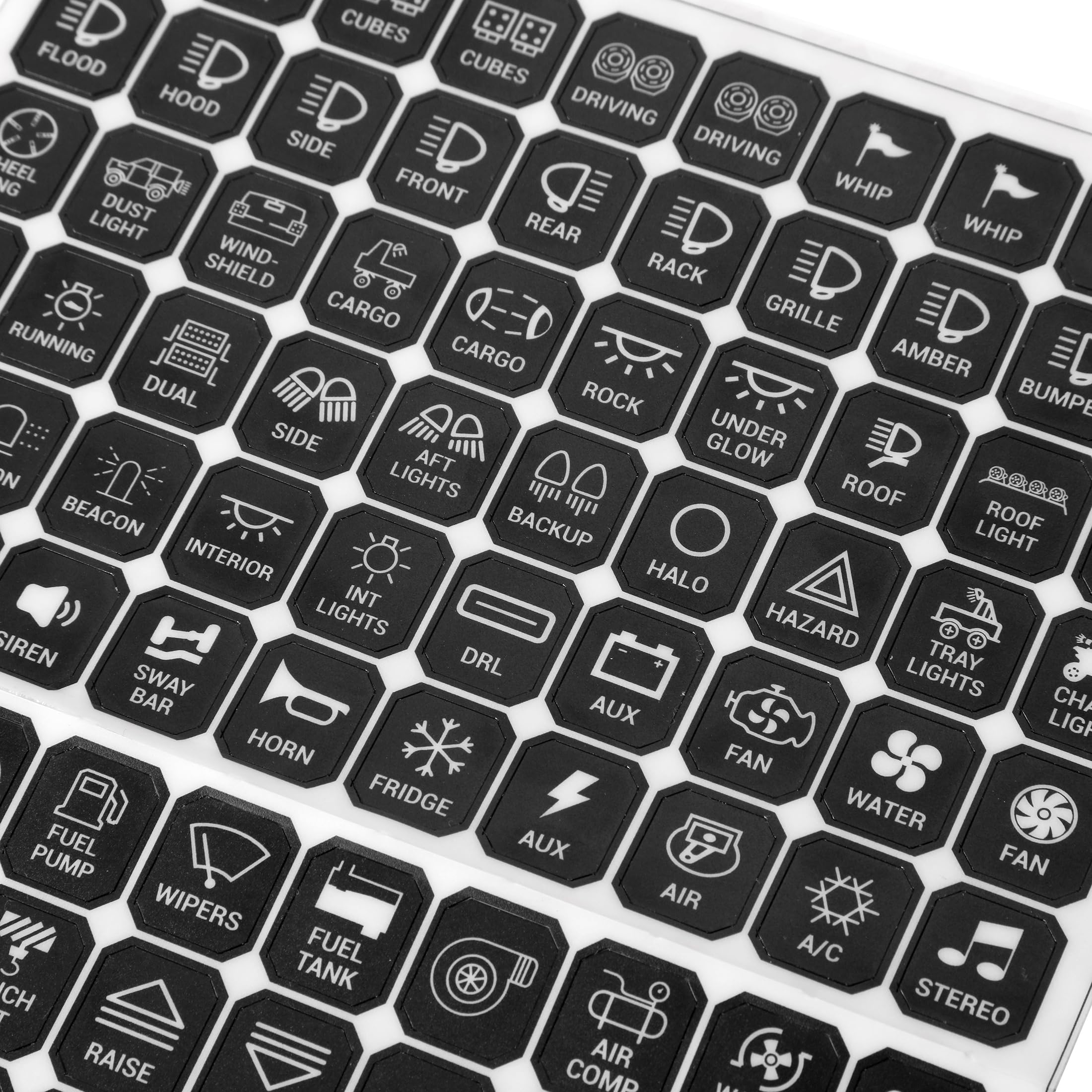 Snapklik.com : Auxbeam Switch Panel Sticker For 6/8 Gang Switch Panel ...