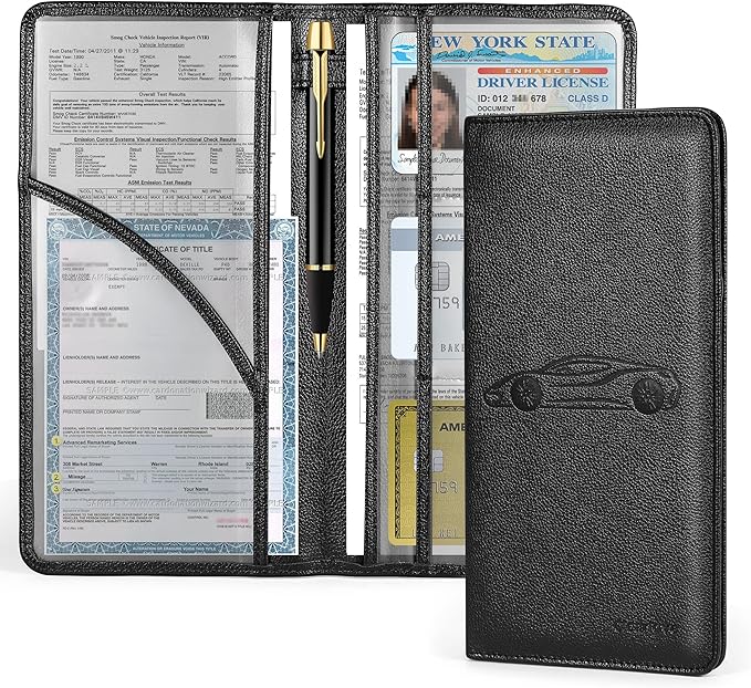 Amazon.com: Registration and Insurance Card Holder for Cars, with ...