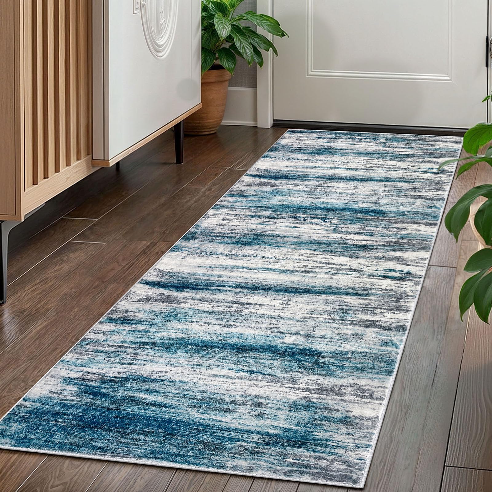 Amazon.com: KOZYFLY Modern Abstract Hallway Runner Rug, 2x5 Washable ...