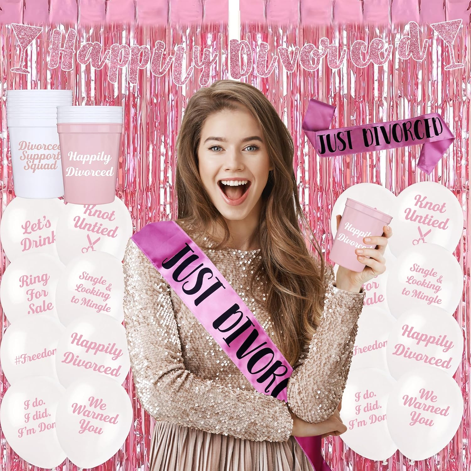 Amazon.com: Divorce Party Decorations for Women & Men - Finally ...
