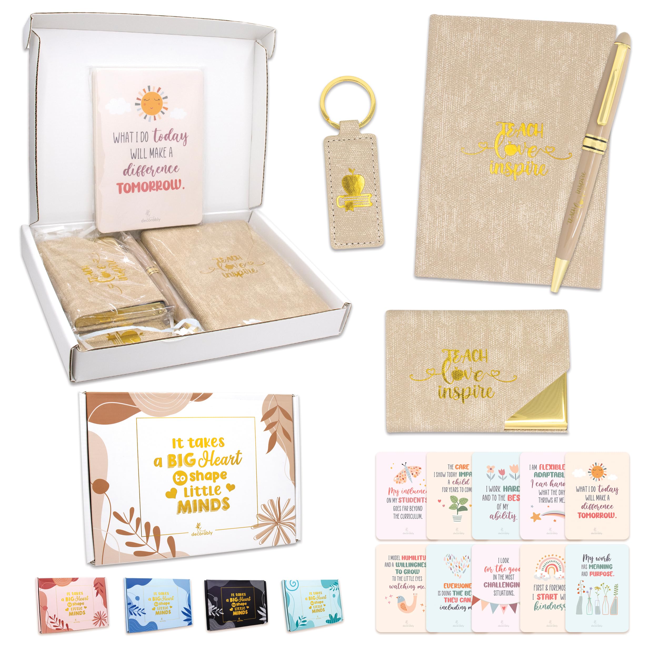 Snapklik.com : Decorably Bisque Teacher Appreciation Gift Set - 8.1x5 ...