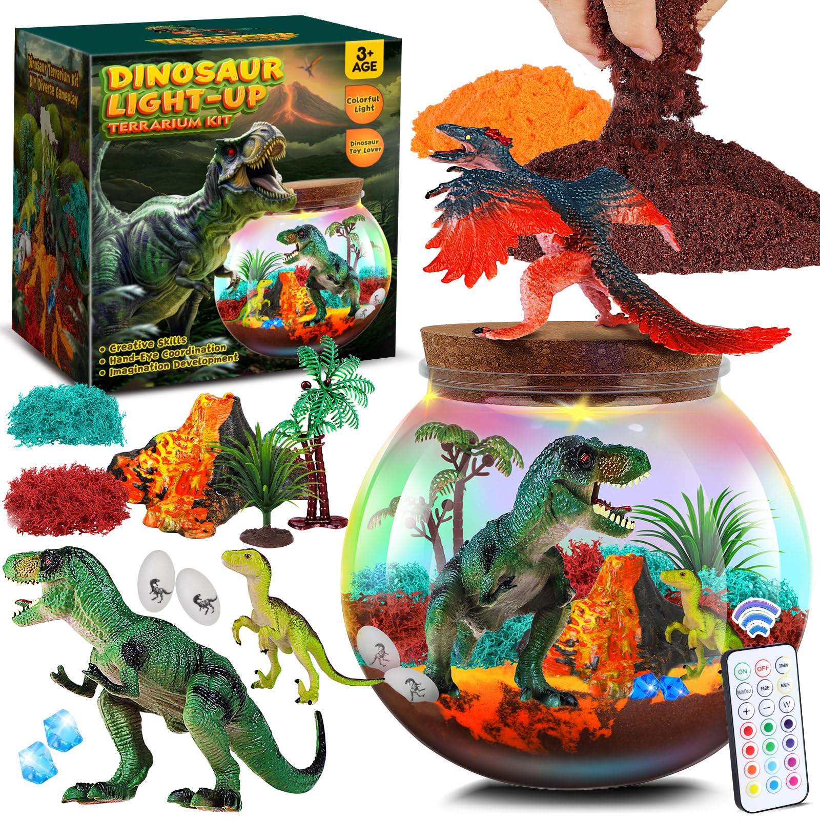 Snapklik.com : Dinosaur Terrarium Kit For Boys - Dinosaur Toys For Kids ...