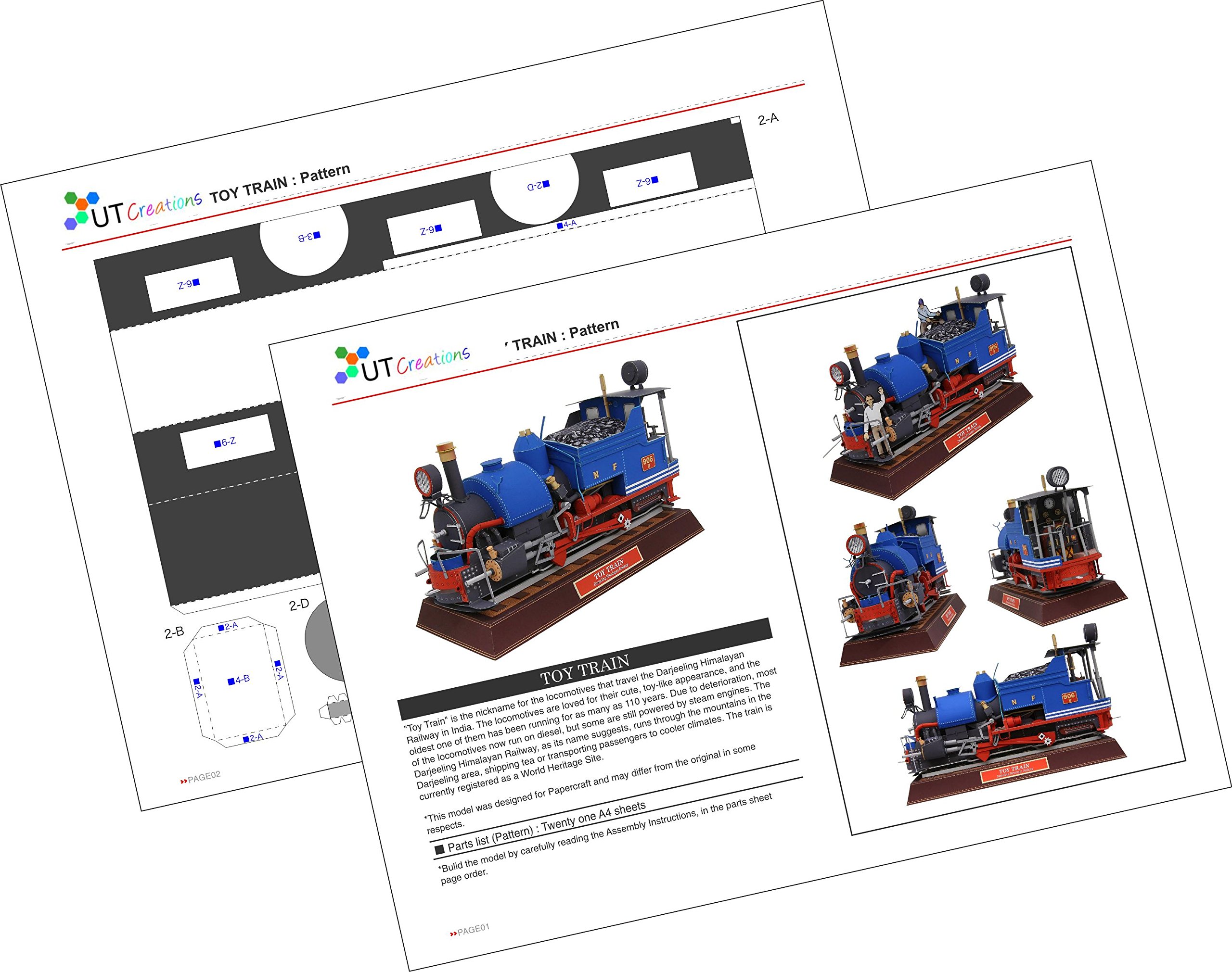 Papercraft Train Templates Paper Model Train Stock Illustrations