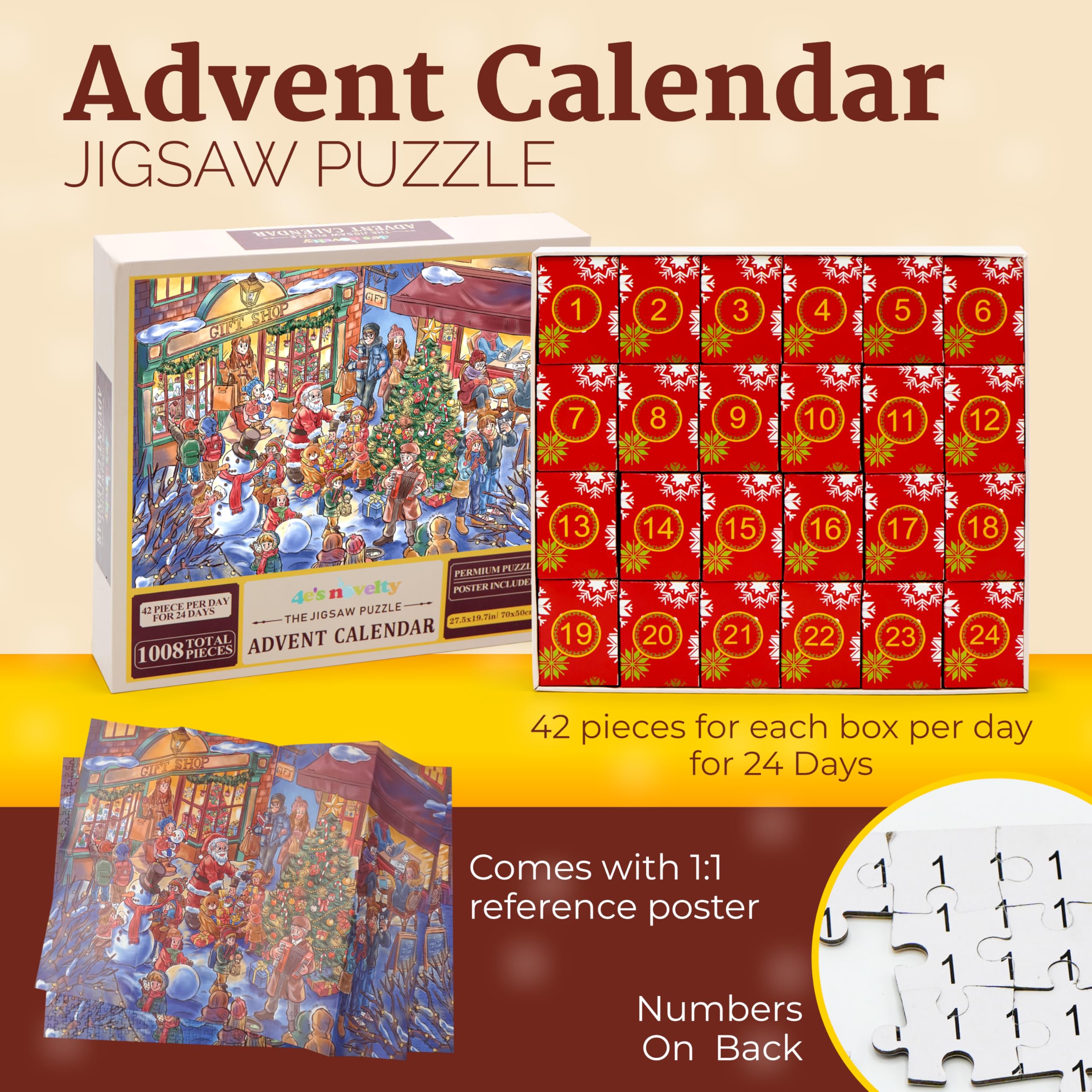 Advent Calendar Puzzle Puzzle Advent Calendar 2024, Christmas Advent ...