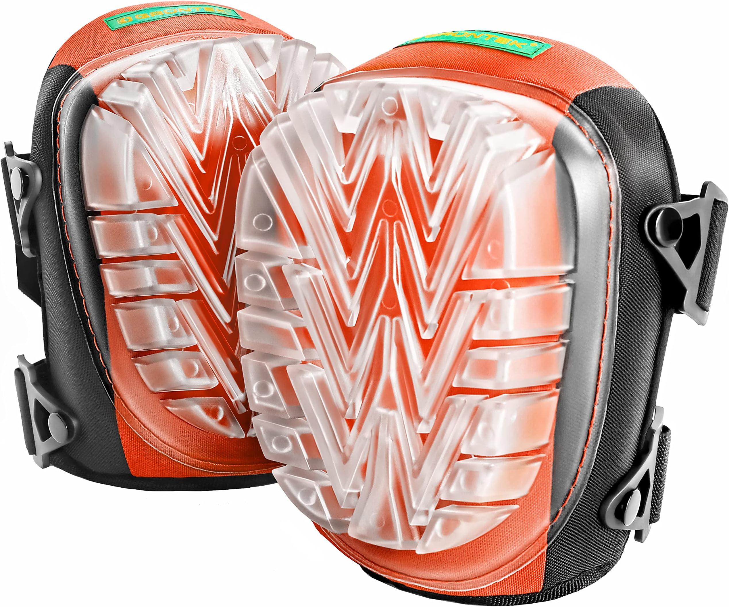 GRÜNTEK Work Knee Pads SOFT GEL. Heavy Duty Foam Knee Pads with 2 ...