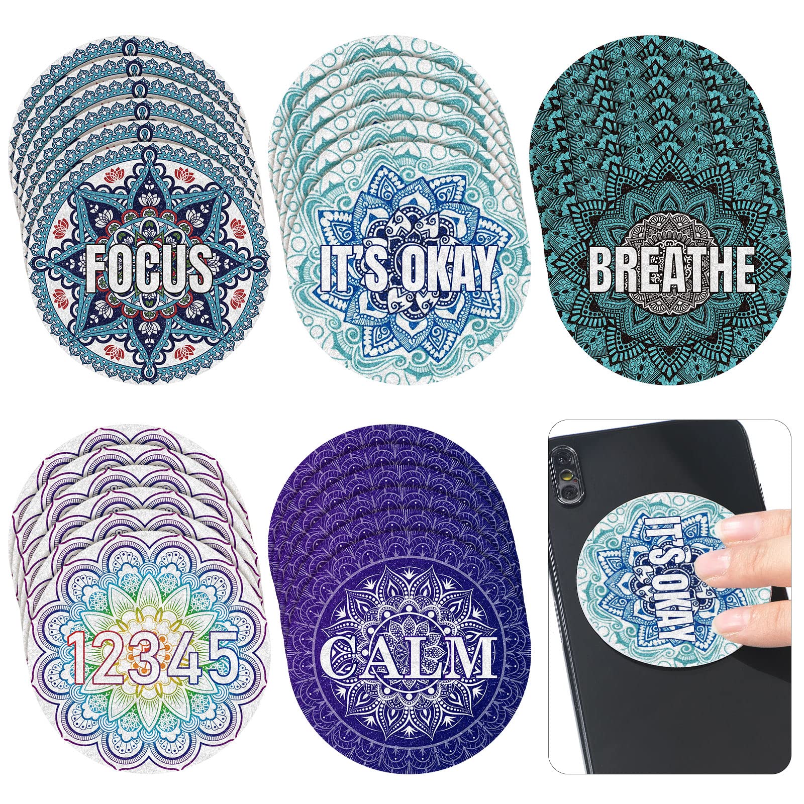 Amazon.com : Crtiin 50 Pieces Calm Sticker Anxiety Sensory Strip Gifts ...
