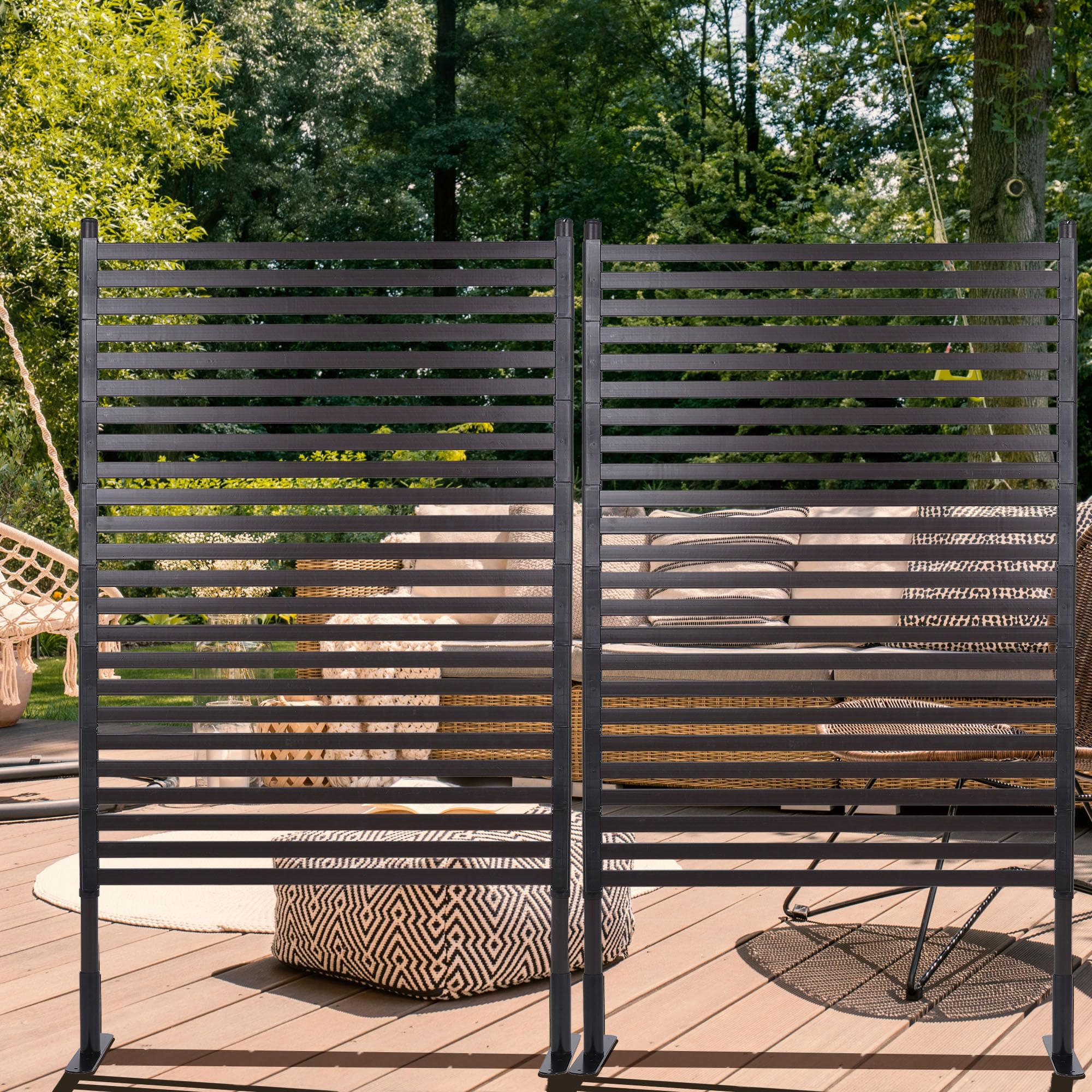 Snapklik.com : Gtouse Metal Privacy Screen Panel Outdoor, 5ft H X 3ft W ...