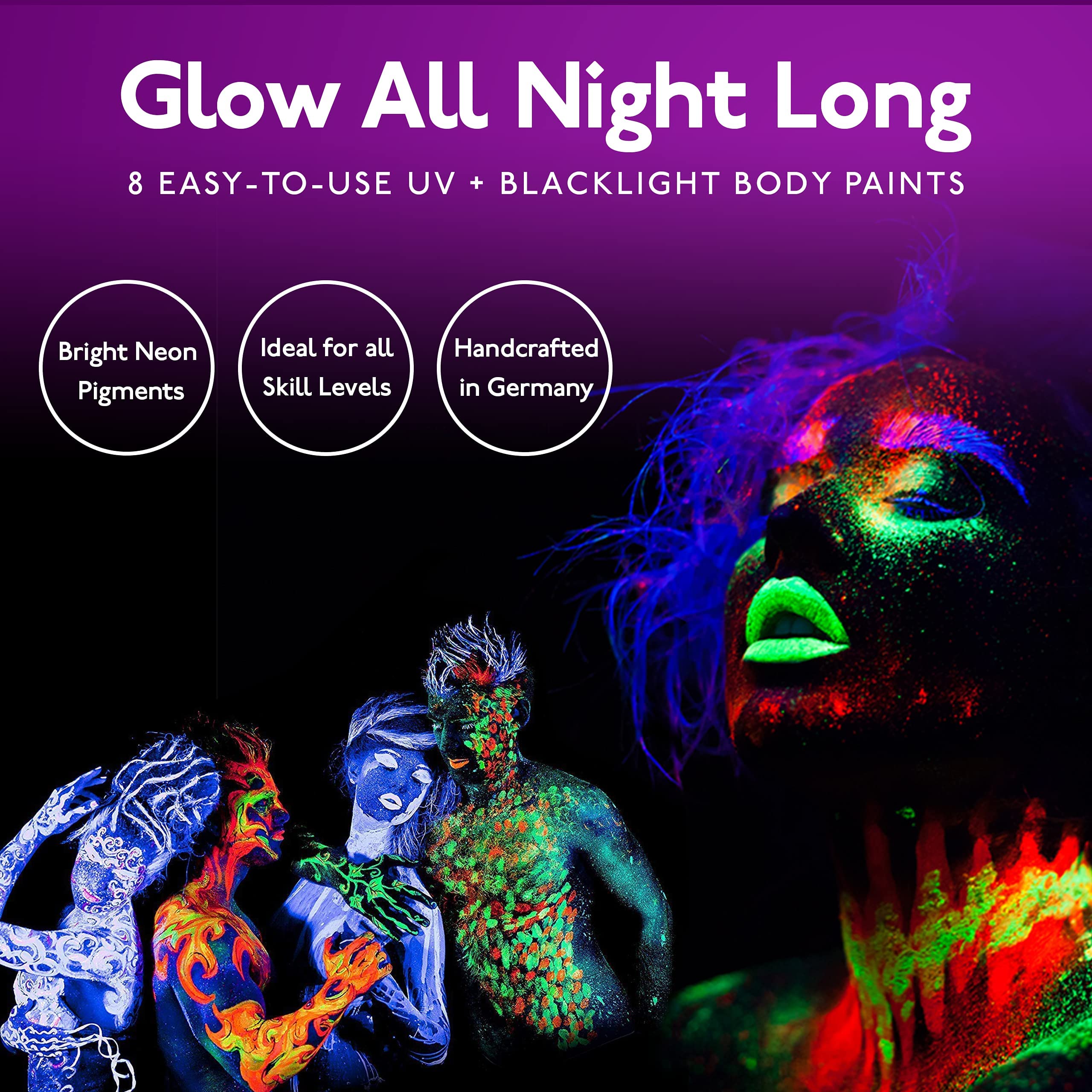 Neon Nights UV Body Paint Set | Blacklight Glow Makeup Kit ...