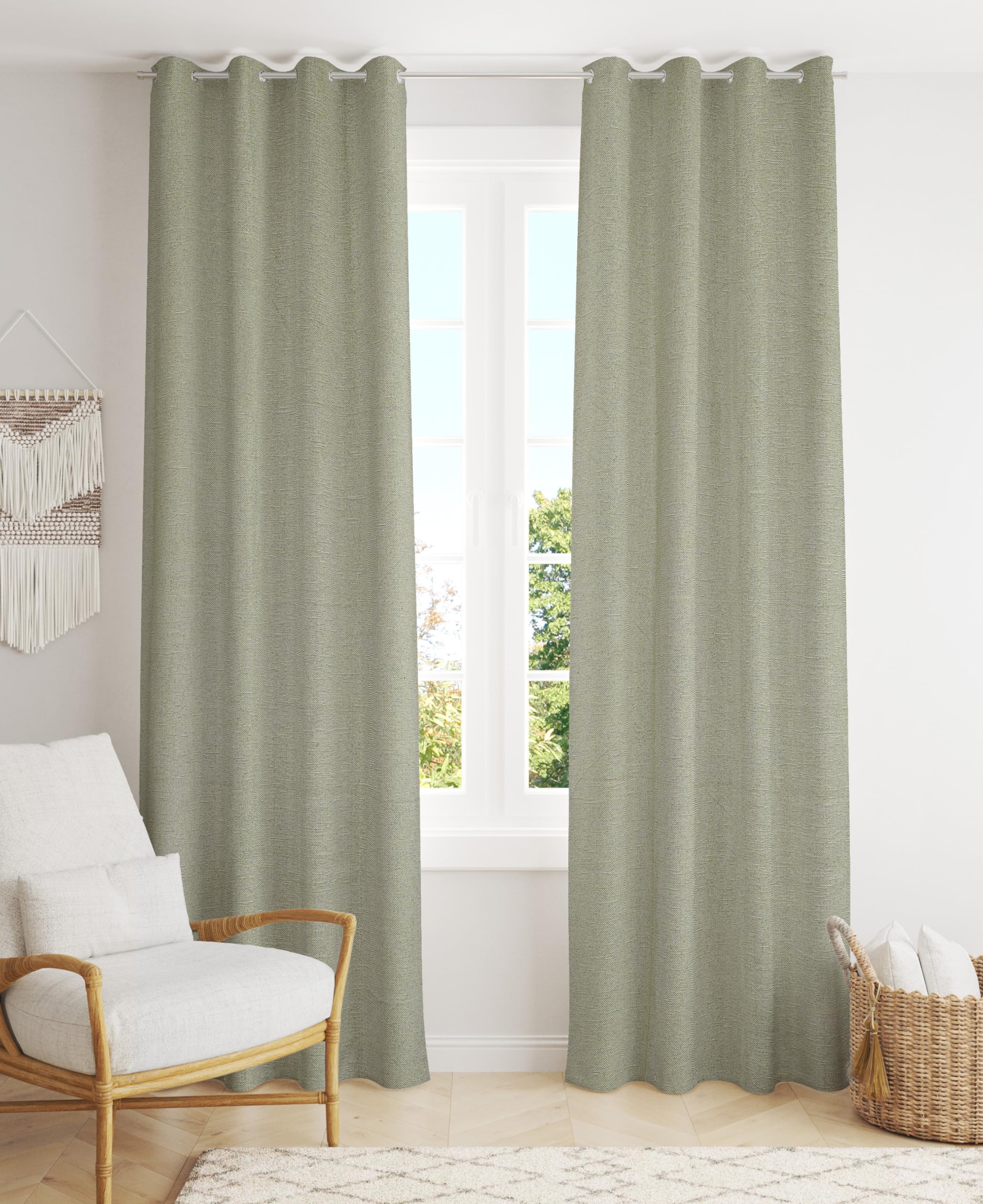 Buy FRESH FROM LOOM Jute Curtains For Door 7 Feet Long|Medium Window ...