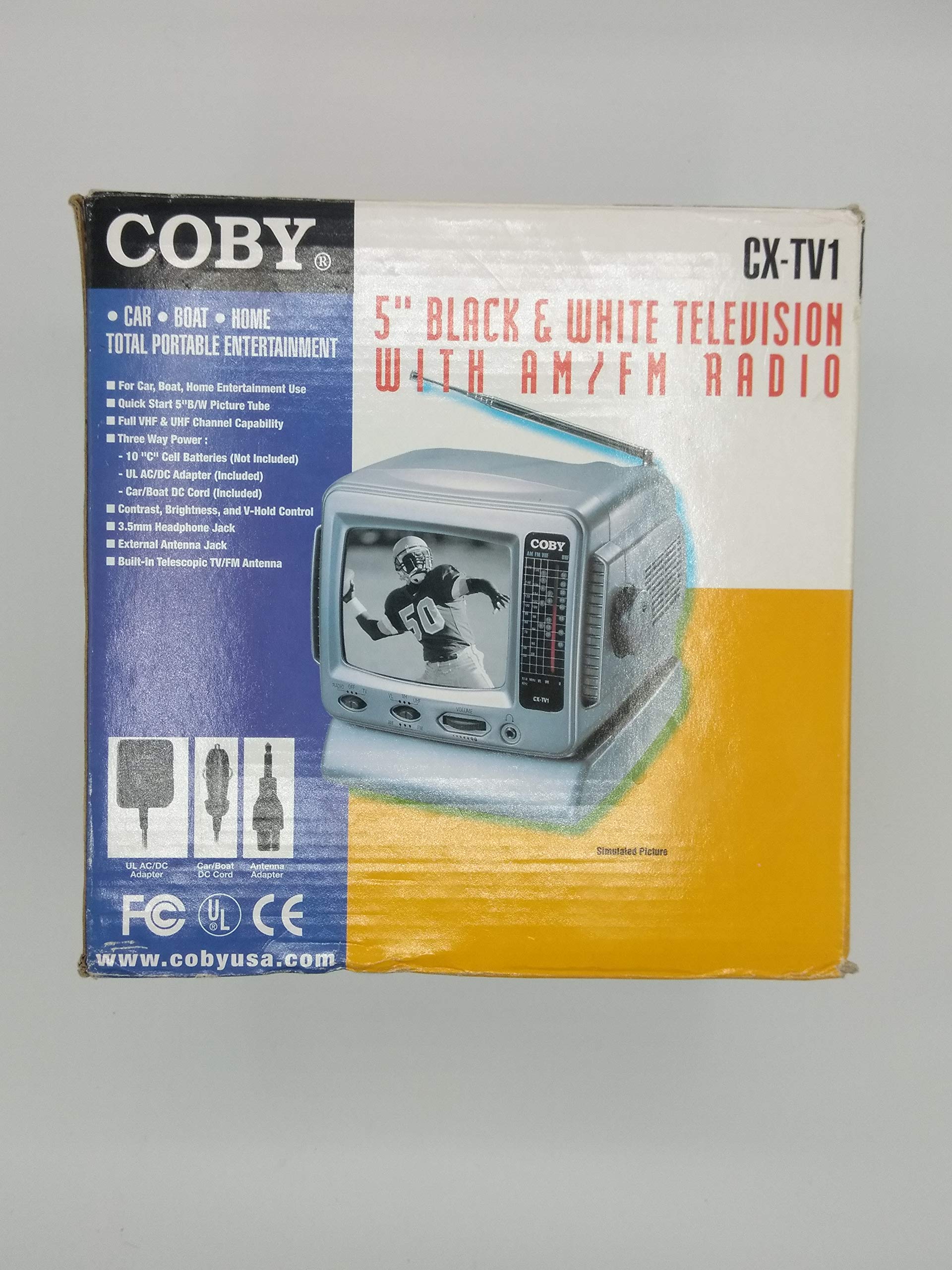 Coby Cx Tv1 5 Black And White Tv With Am | Desertcart INDIA