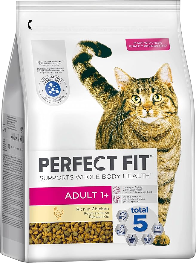 PERFECT FIT Cat Complete Dry Adult 1+ Chicken 2.8kg : Amazon.co.uk: Pet ...