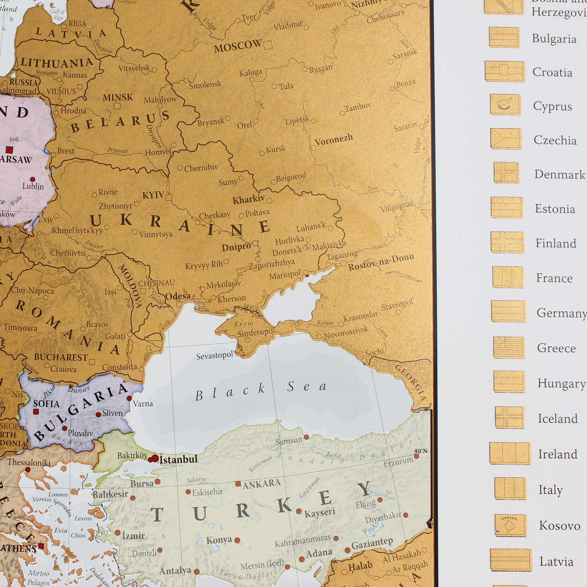 Scratch The World® Travel Map - Scratch Off World Map Poster + Bonus ...