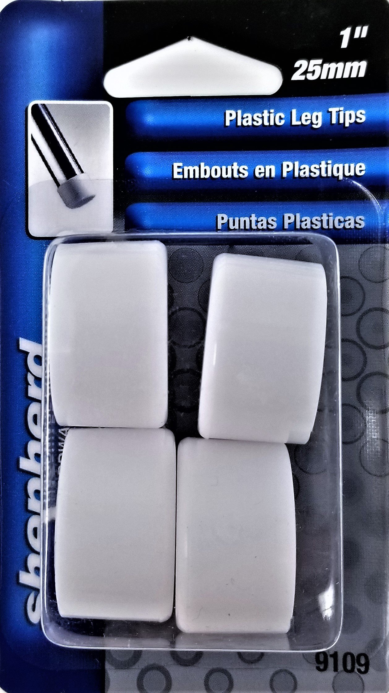 Shepherd 9109 1" Plastic Leg Tips, White, 4-Pack - Amazon.com