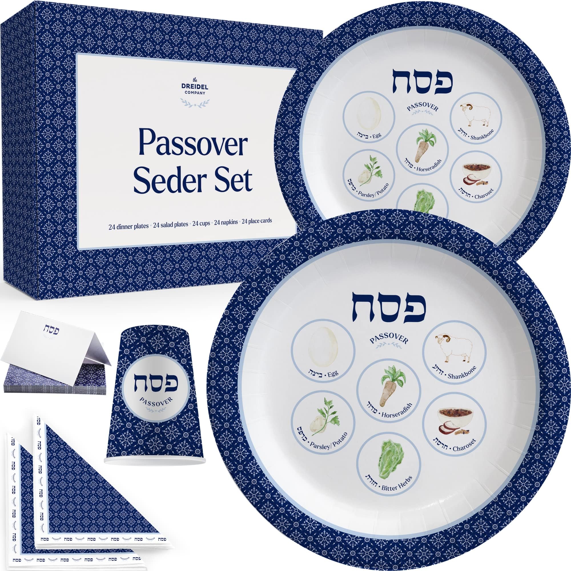 Amazon.com: Passover Disposable Seder Plate Set - Ten Plagues Design ...