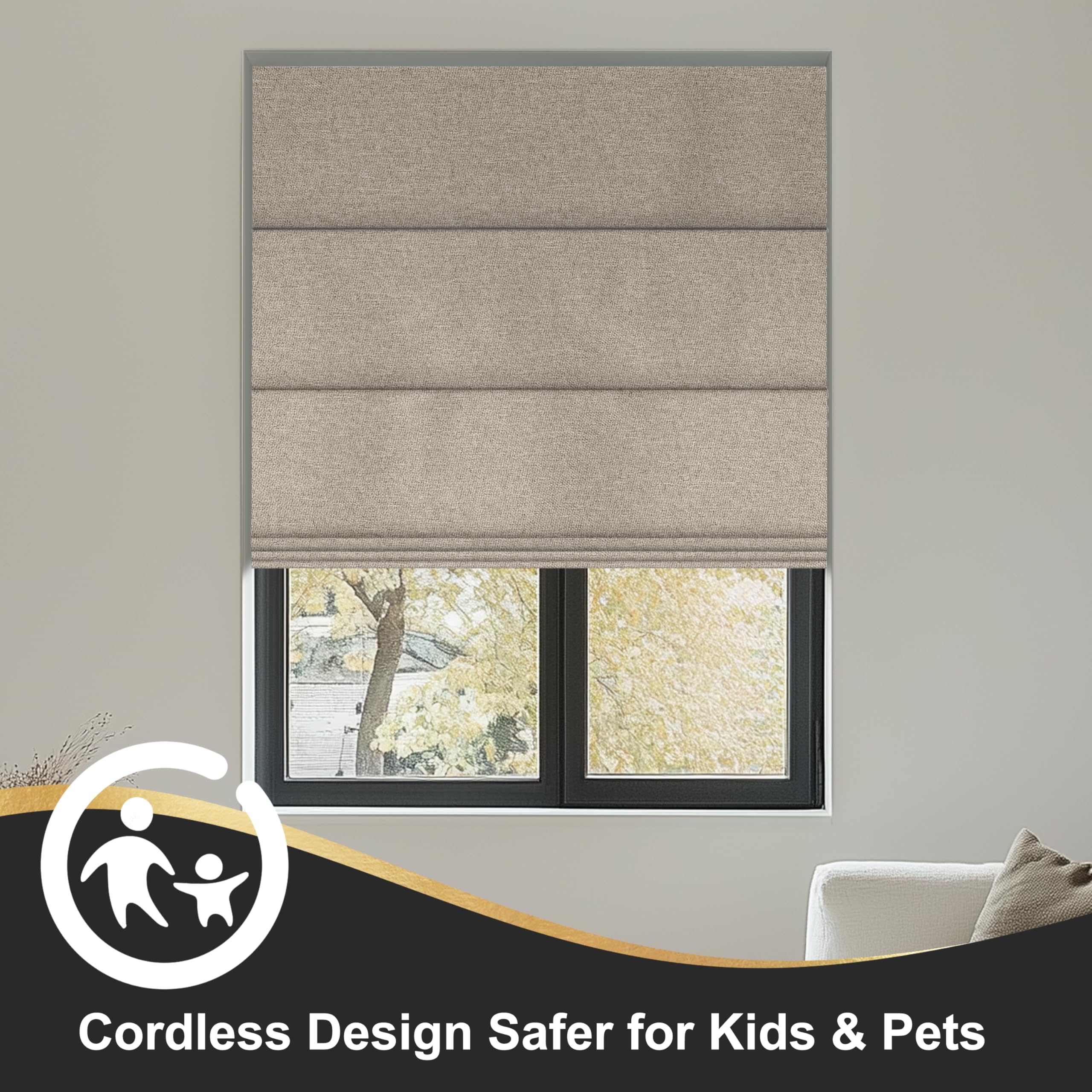 Cordless Roman Shades Installation
