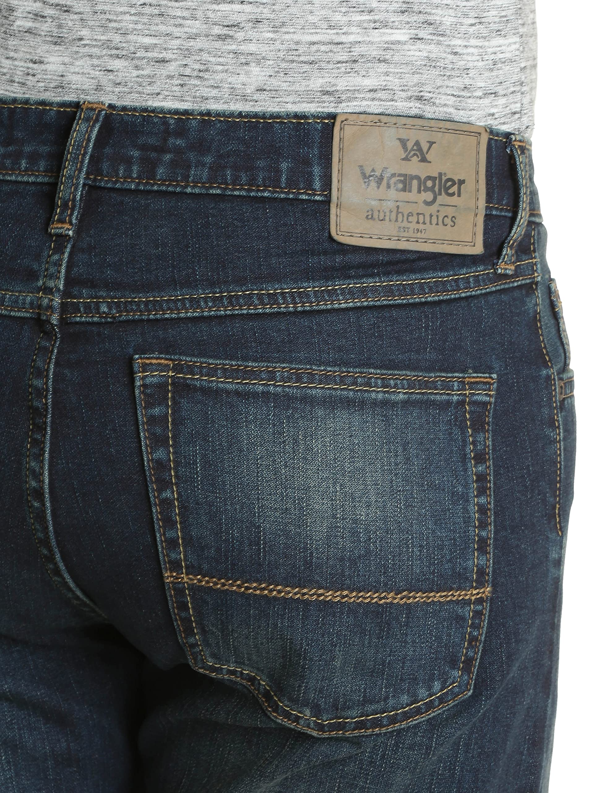 Snapklik.com : Wrangler Authentics Mens Relaxed Fit Boot Cut Jean